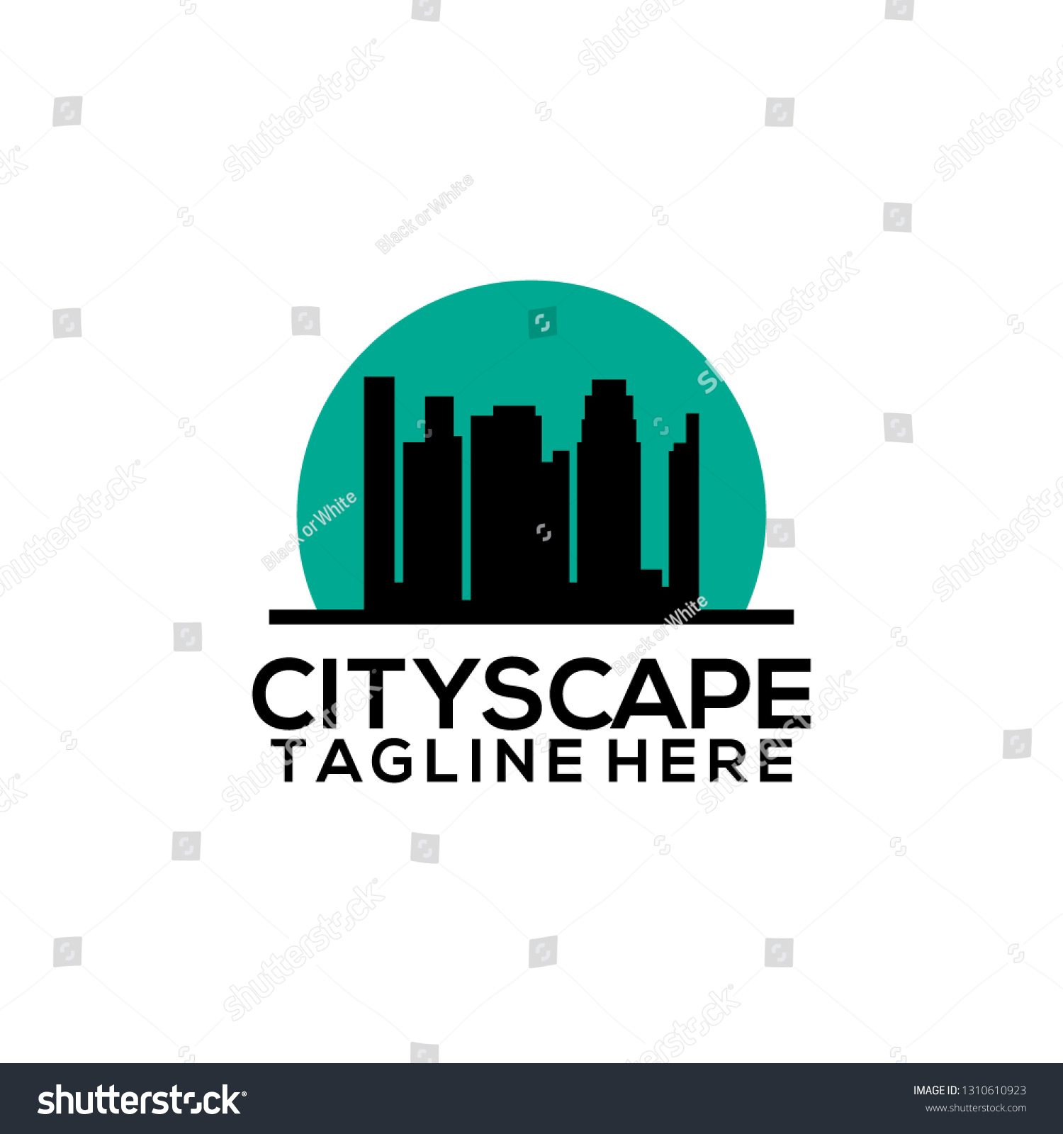Cityscape Logo Design Stock Vector (Royalty Free) 1310610923 | Shutterstock