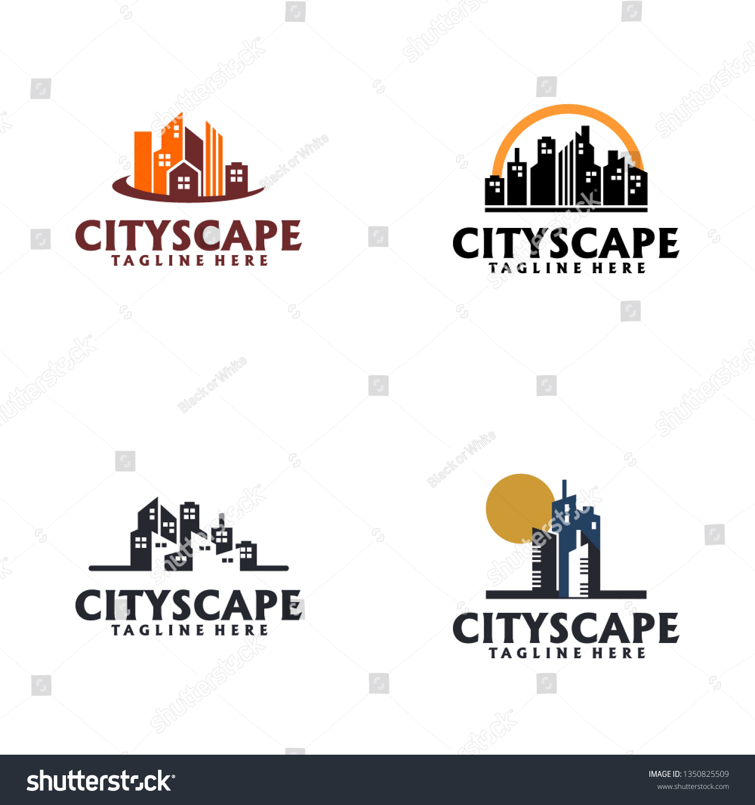 Cityscape Logo Design Stock Vector (Royalty Free) 1350825509 | Shutterstock