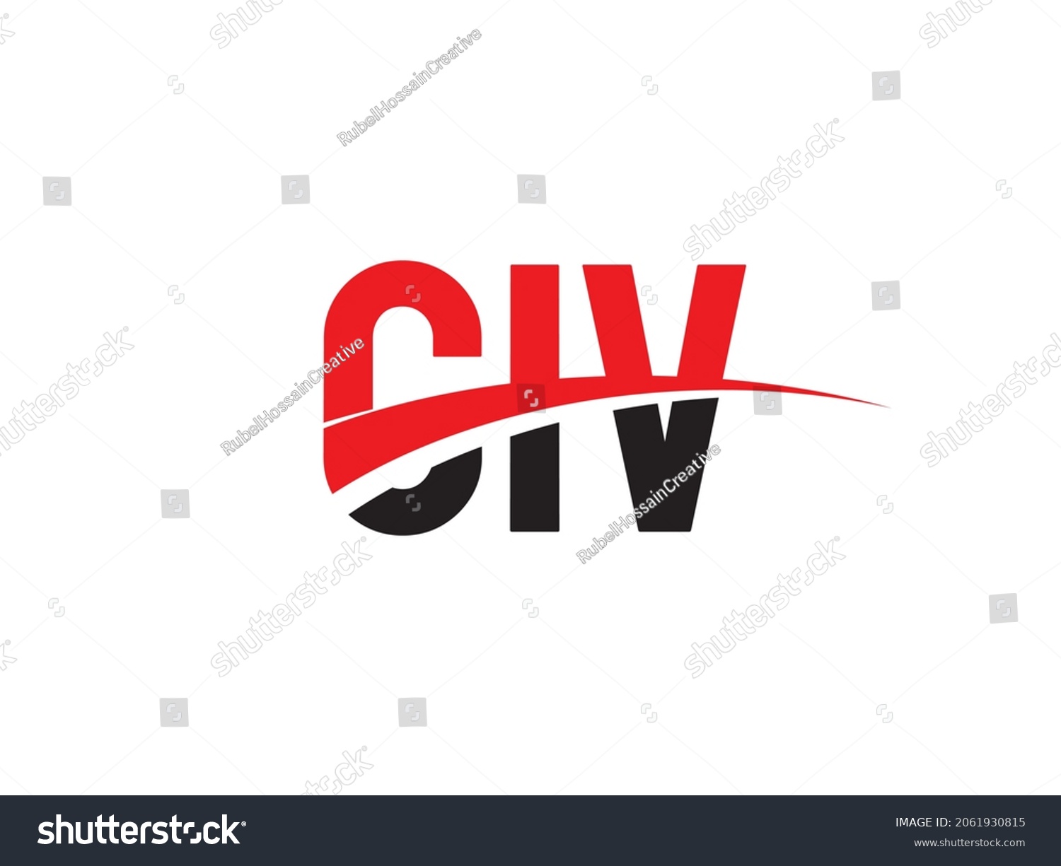 Civ Letter Initial Logo Design Vector Stock Vector (Royalty Free ...