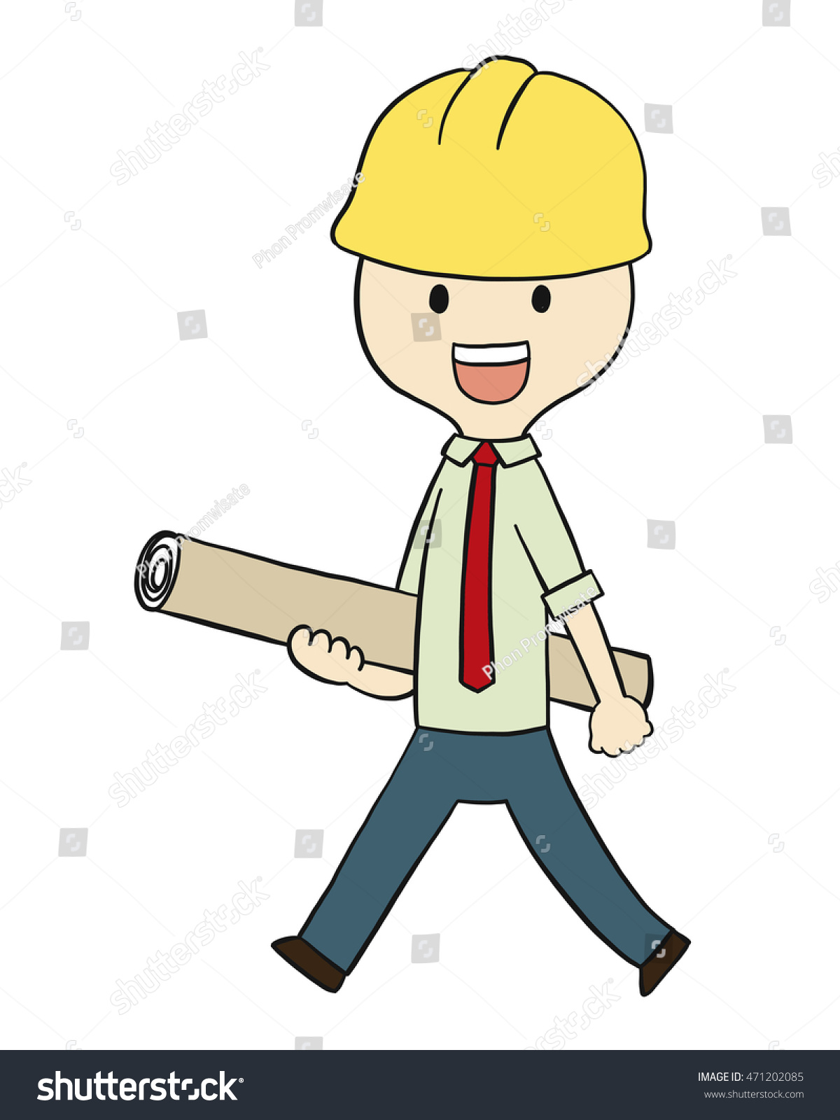Civil Engineer Character Stock Vector (Royalty Free) 471202085