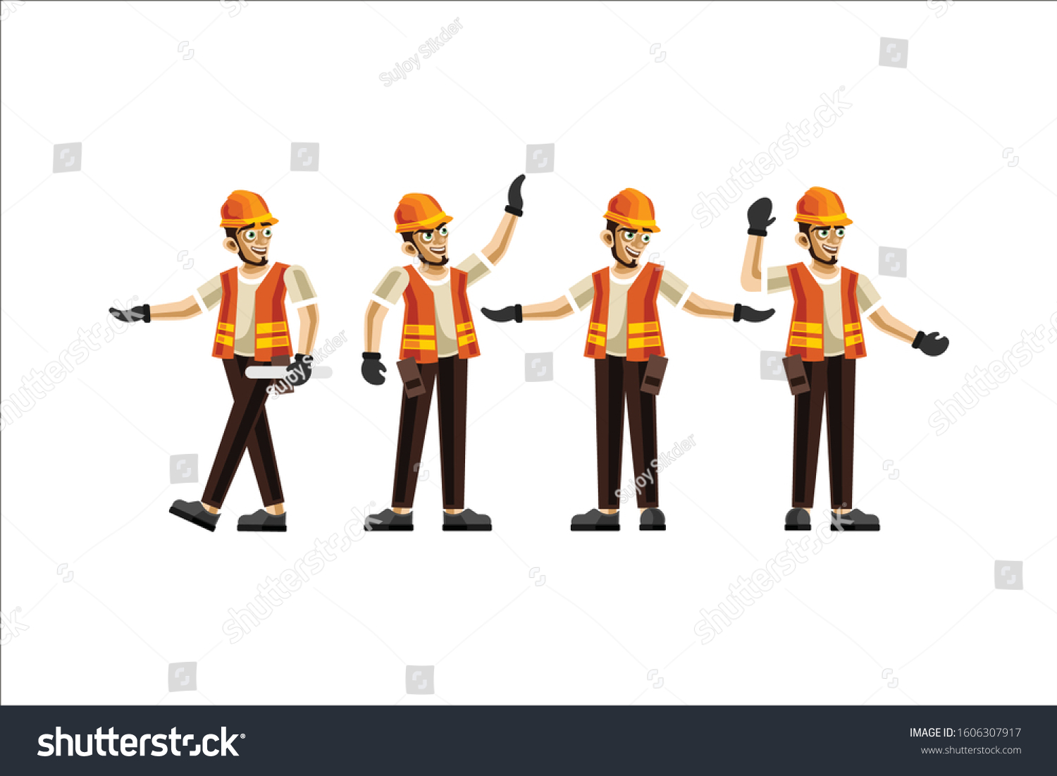 Civil Engineering Characters Vector Illustration: Stock-Vektorgrafik ...