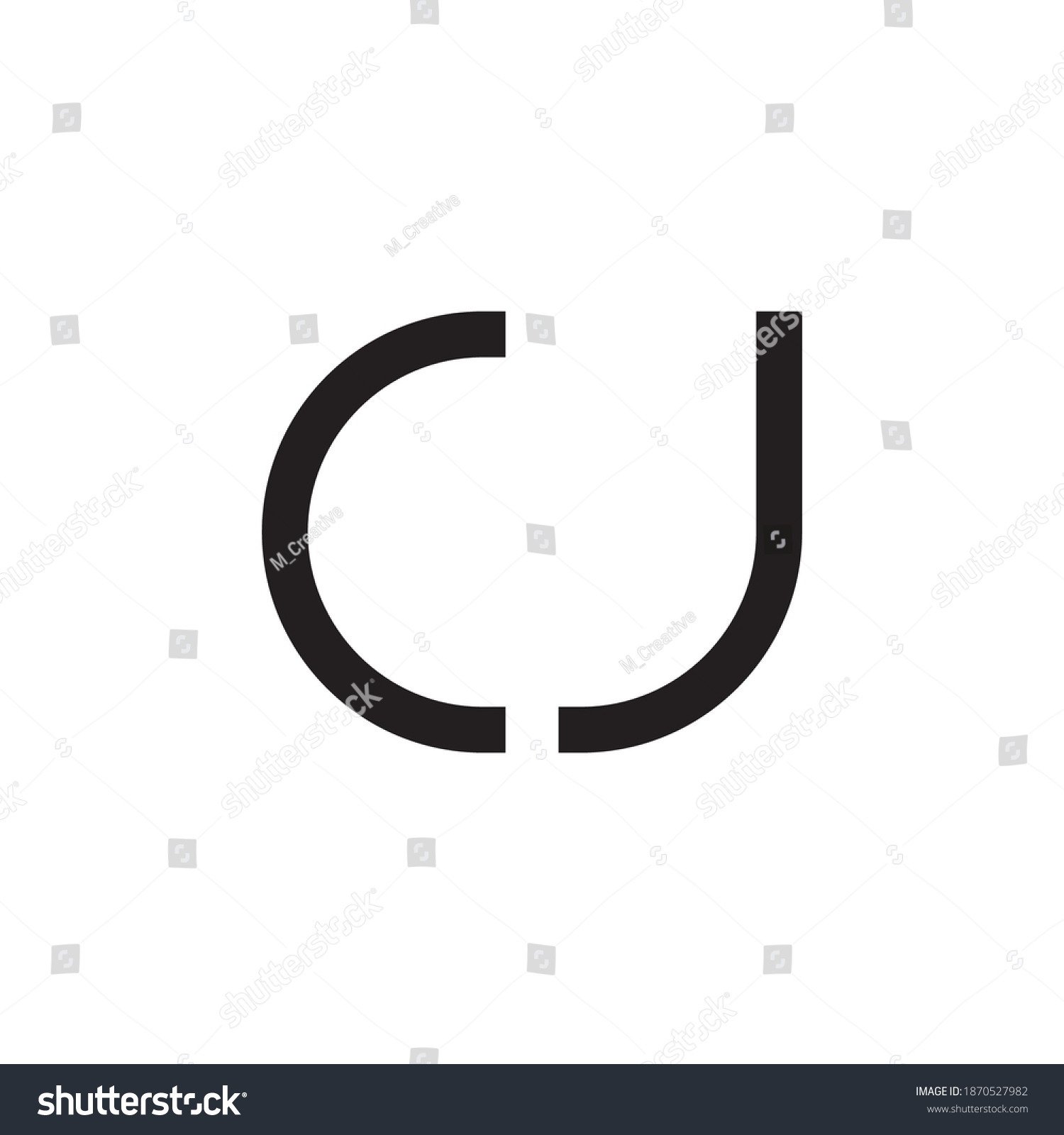 Cj Initial Letter Vector Logo Stock Vector (Royalty Free) 1870527982 ...
