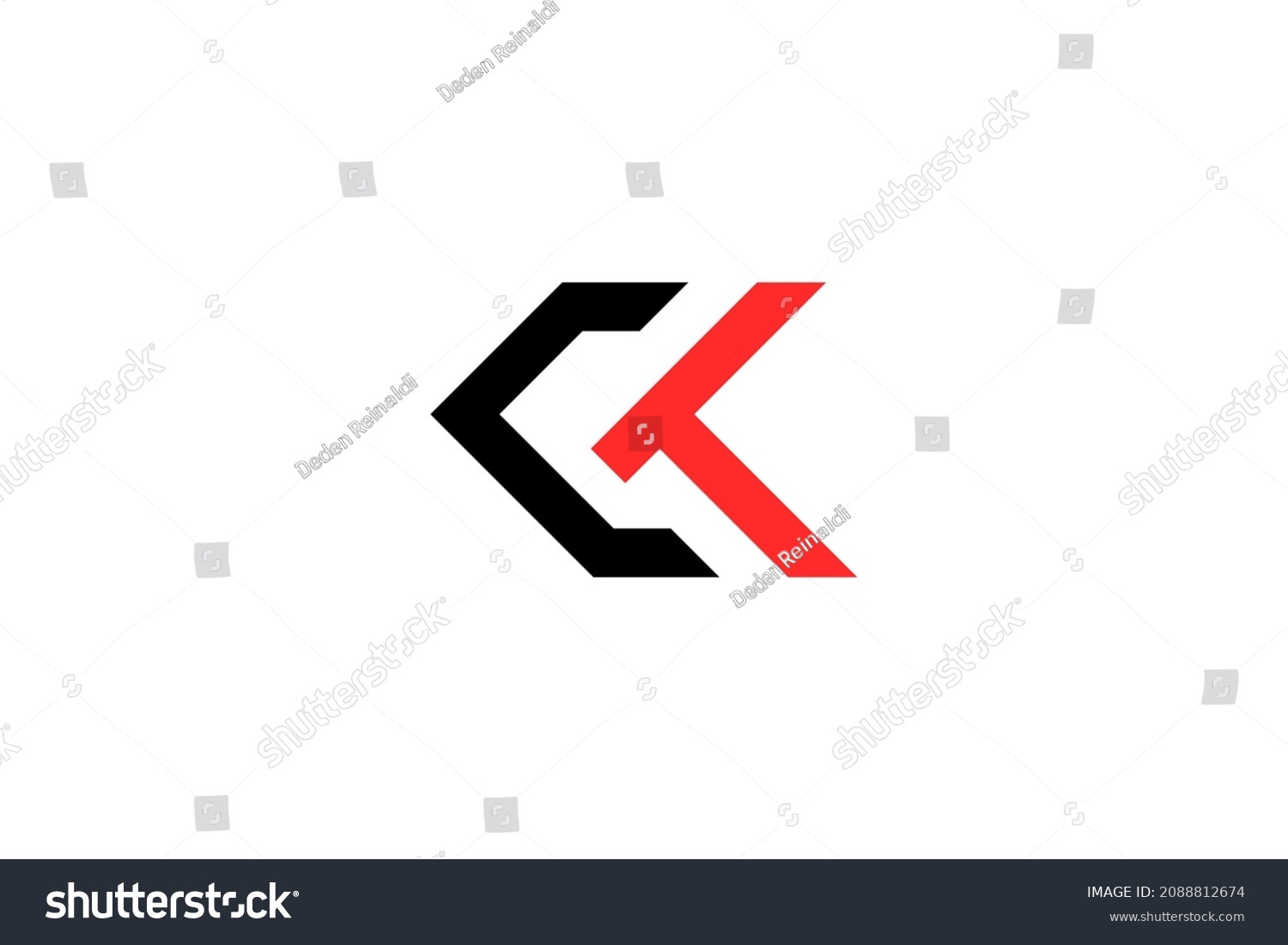 Ck Letter Logo Monogram Vector Design Stock Vector (Royalty Free ...
