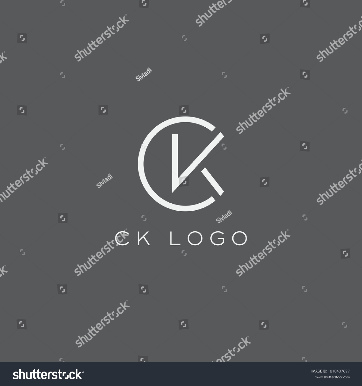 Ck Logo Design Vector Illustration: vetor stock (livre de direitos ...