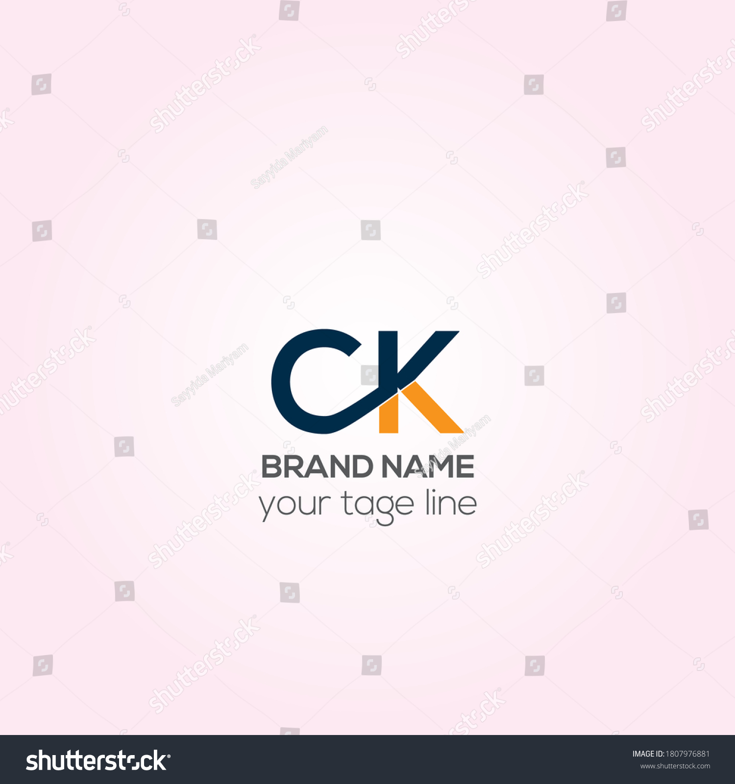Ck Vector Logo Design Ck Creative Stock Vector (Royalty Free ...