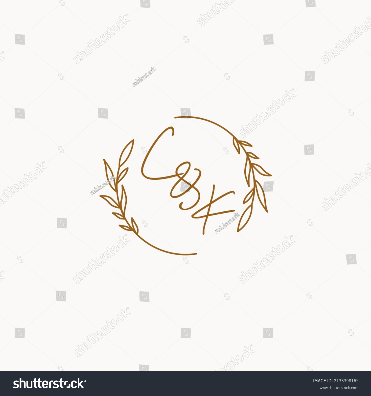 Ck Wedding Initials Logo Design Ideas Stock Vector (Royalty Free ...
