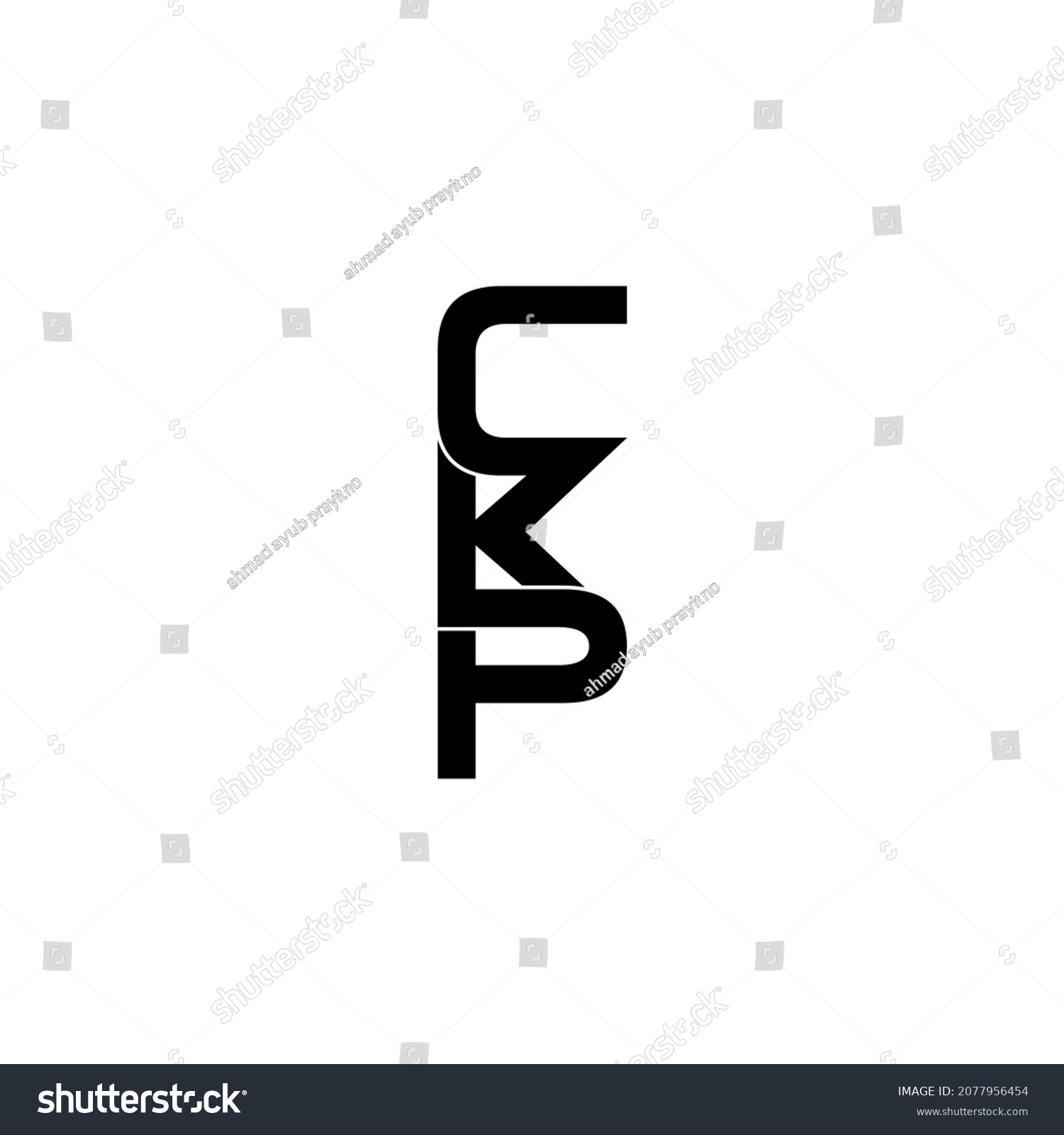 Ckp Initial Letter Monogram Logo Design Stock Vector (Royalty Free ...