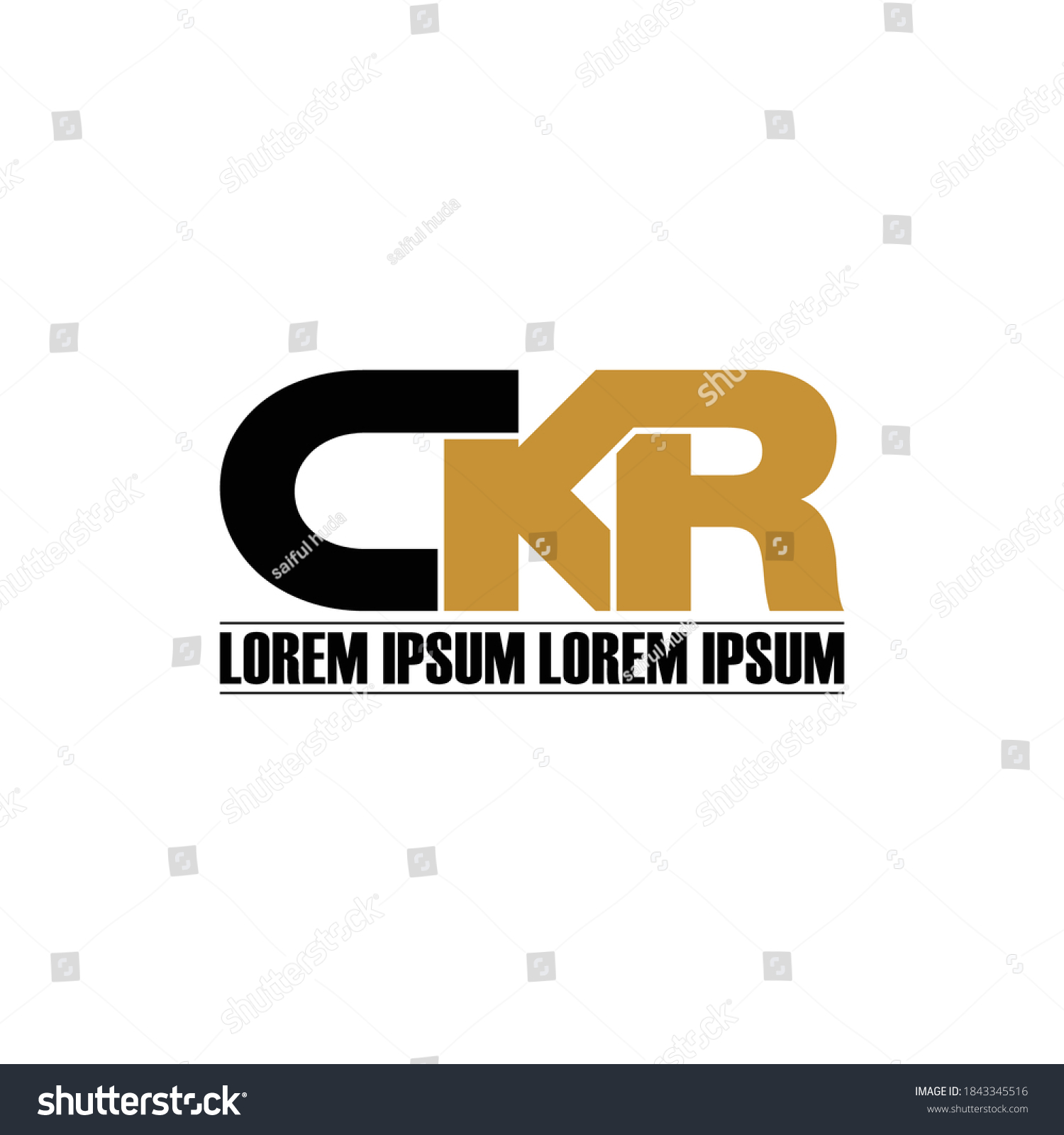 Ckr Letter Monogram Logo Design Vector Stok Vektör (Telifsiz ...