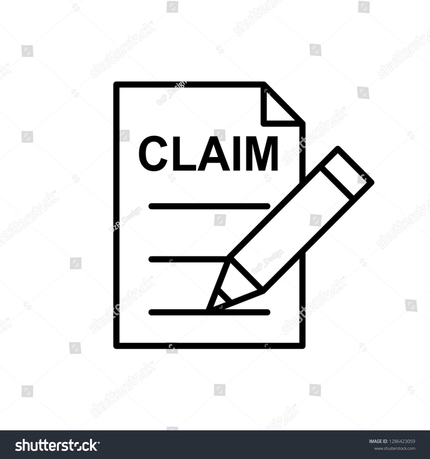 Claim Icon Vector Illustration Stock Vector (Royalty Free) 1286423059 ...