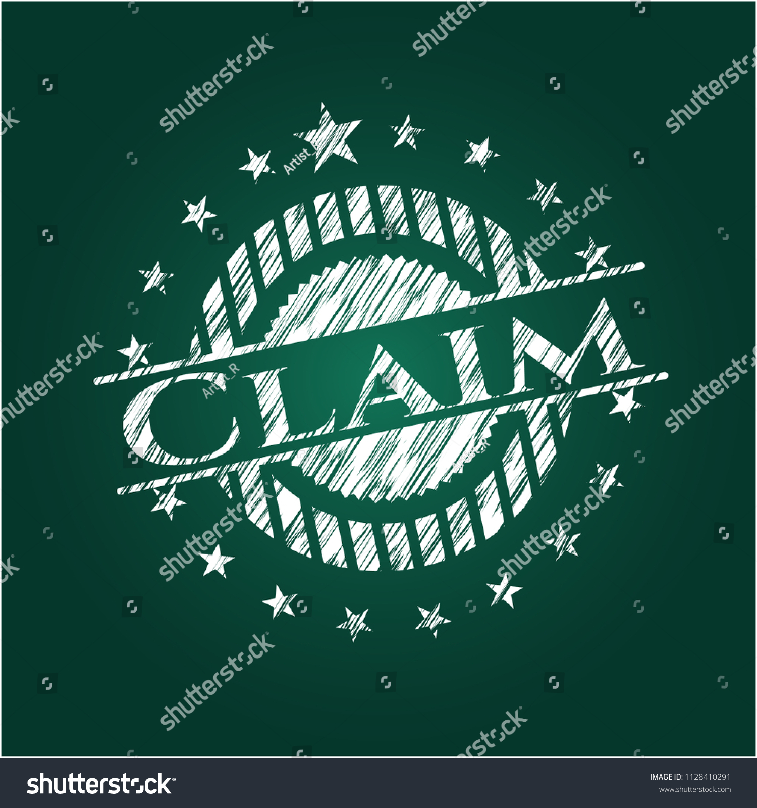 Claim Chalkboard Texture Stock Vector (Royalty Free) 1128410291