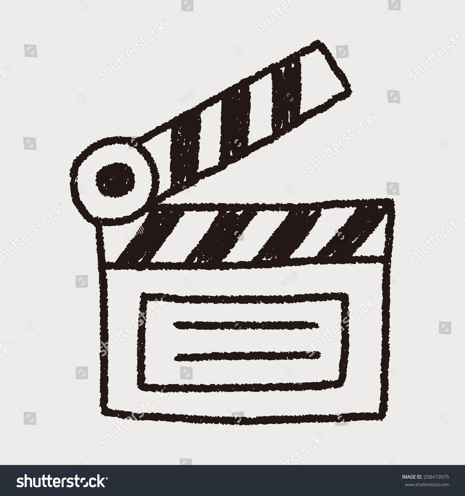 Clapboard Doodle Drawing Stock Vector (Royalty Free) 258410975