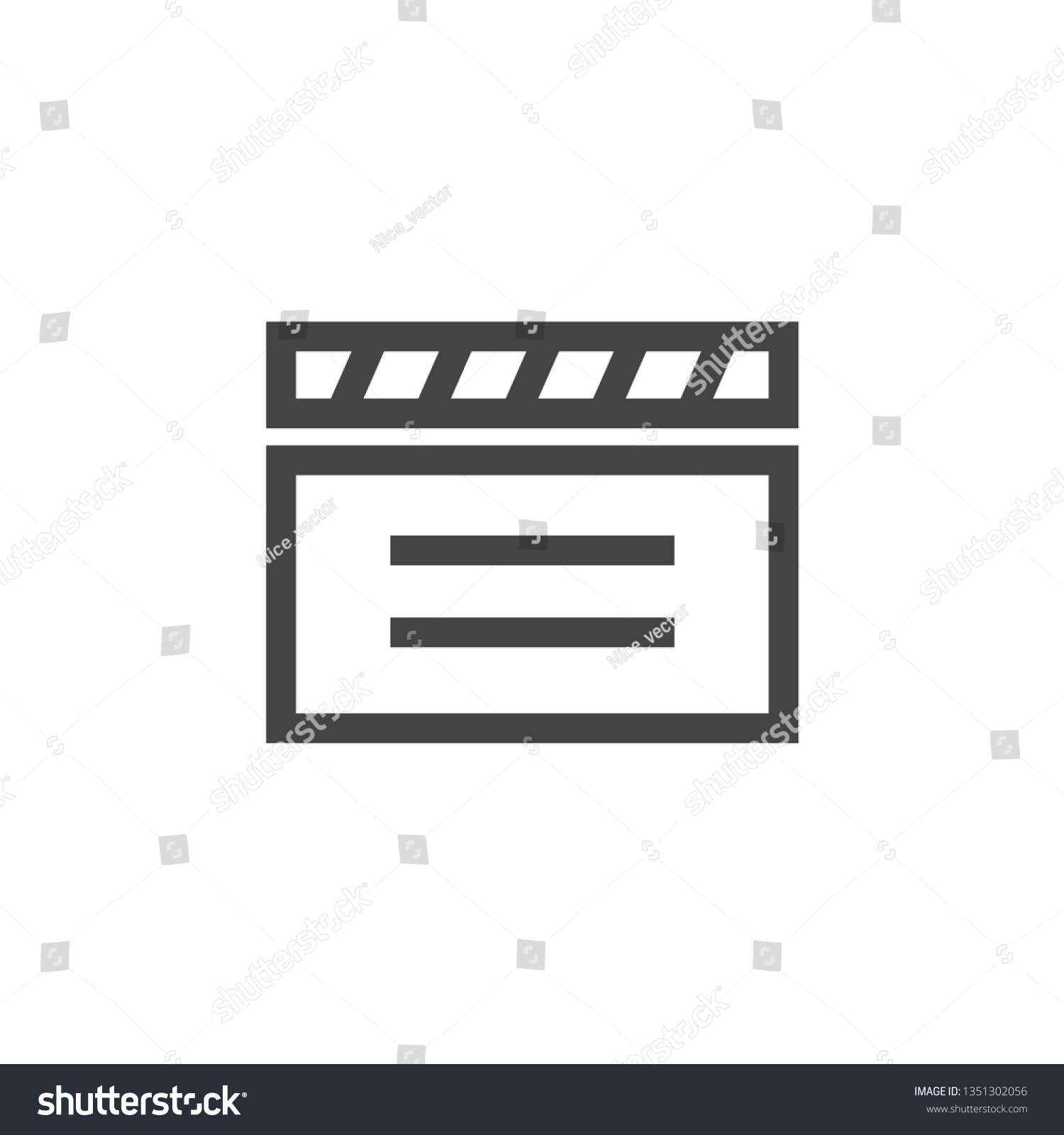 Clapperboard Graphic Design Template Vector Isolated Stock Vector ...