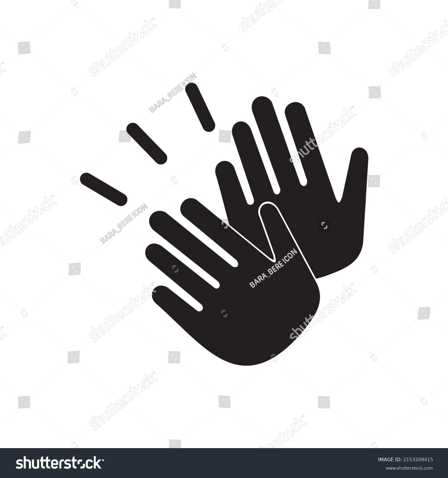 Clapping Hand Icon Vector Illustration Symbol Stock Vector (Royalty ...