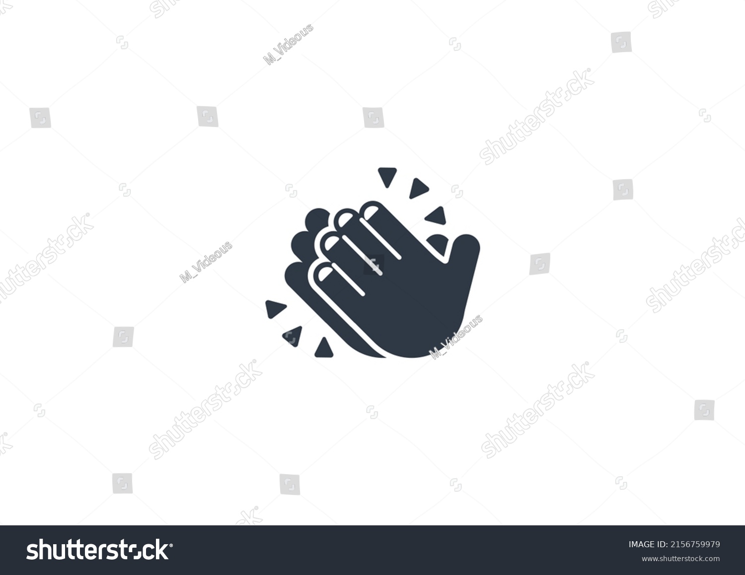 Clapping Hands Gesture Emoticon Vector Clapping Stock Vector (Royalty ...