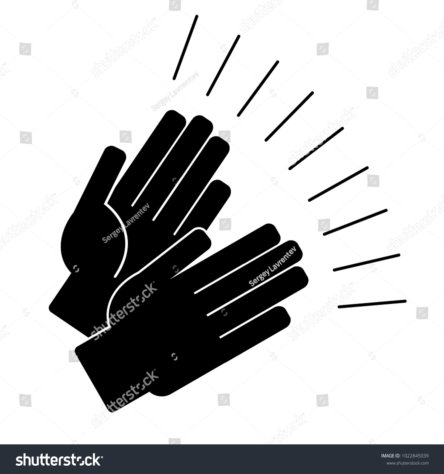 Clapping Hands On White Background Vector: เวกเตอร์สต็อก (ปลอดค่า ...