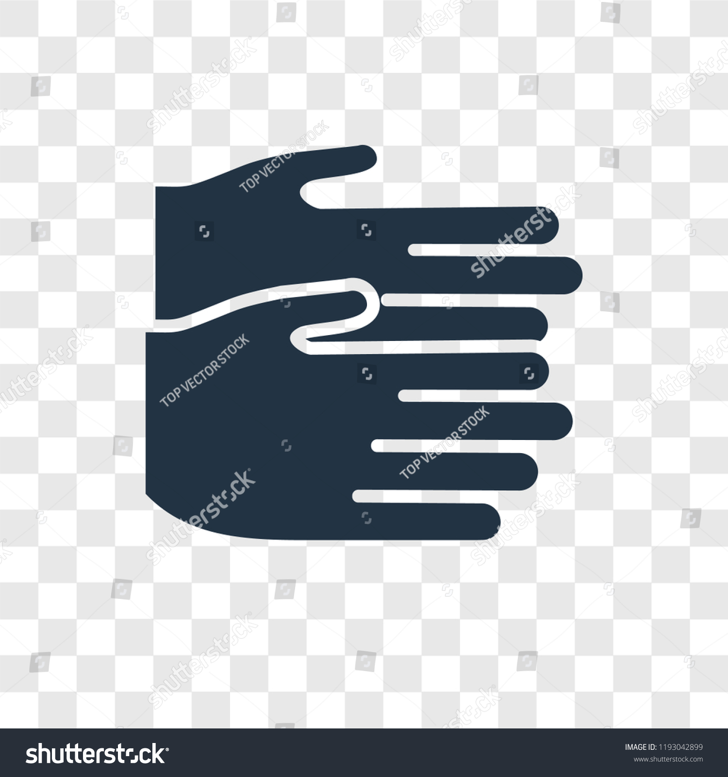 Clapping Vector Icon Isolated On Transparent Stock Vector (Royalty Free ...