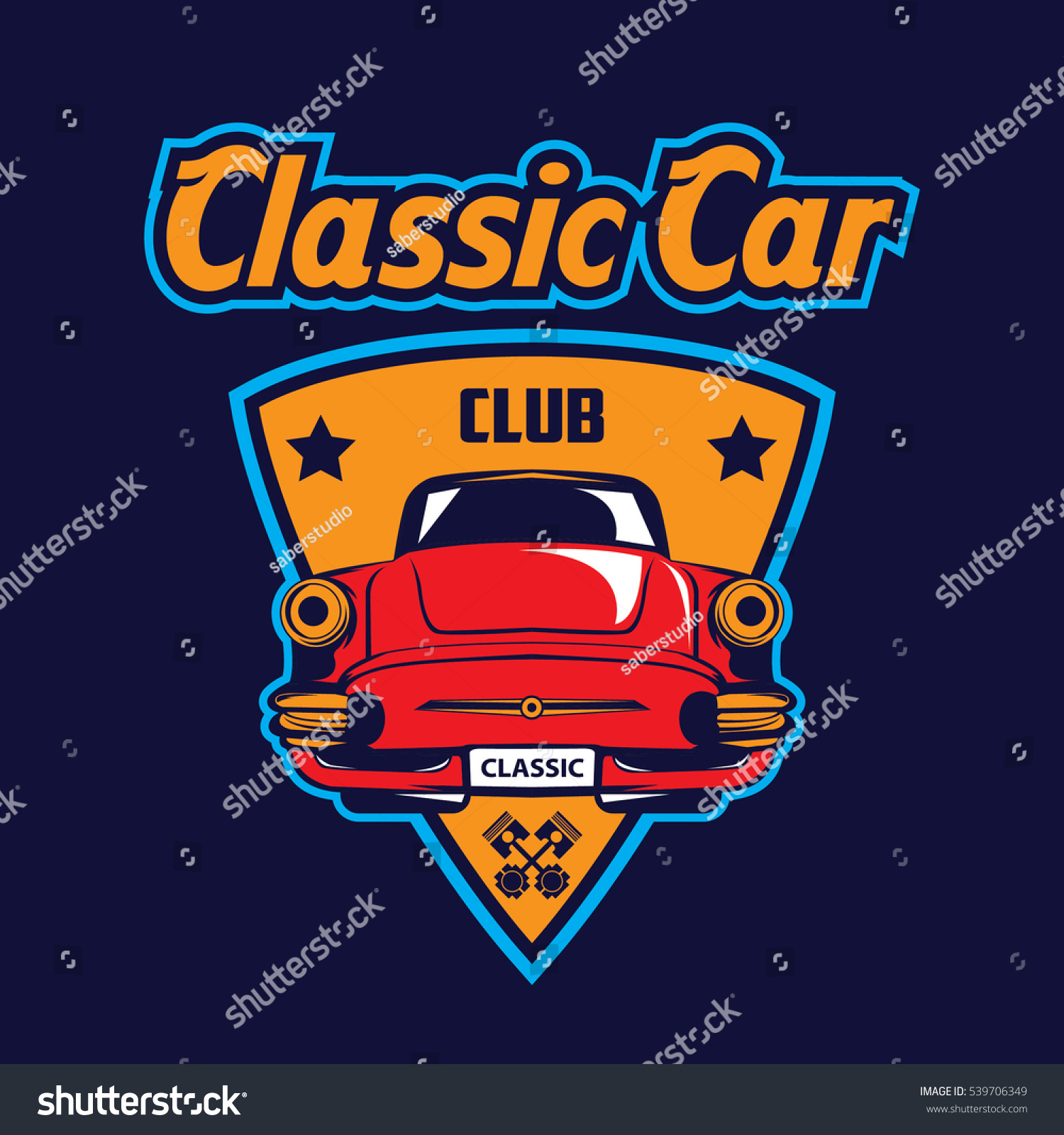 Classic Car Logo Stock Vector (Royalty Free) 539706349