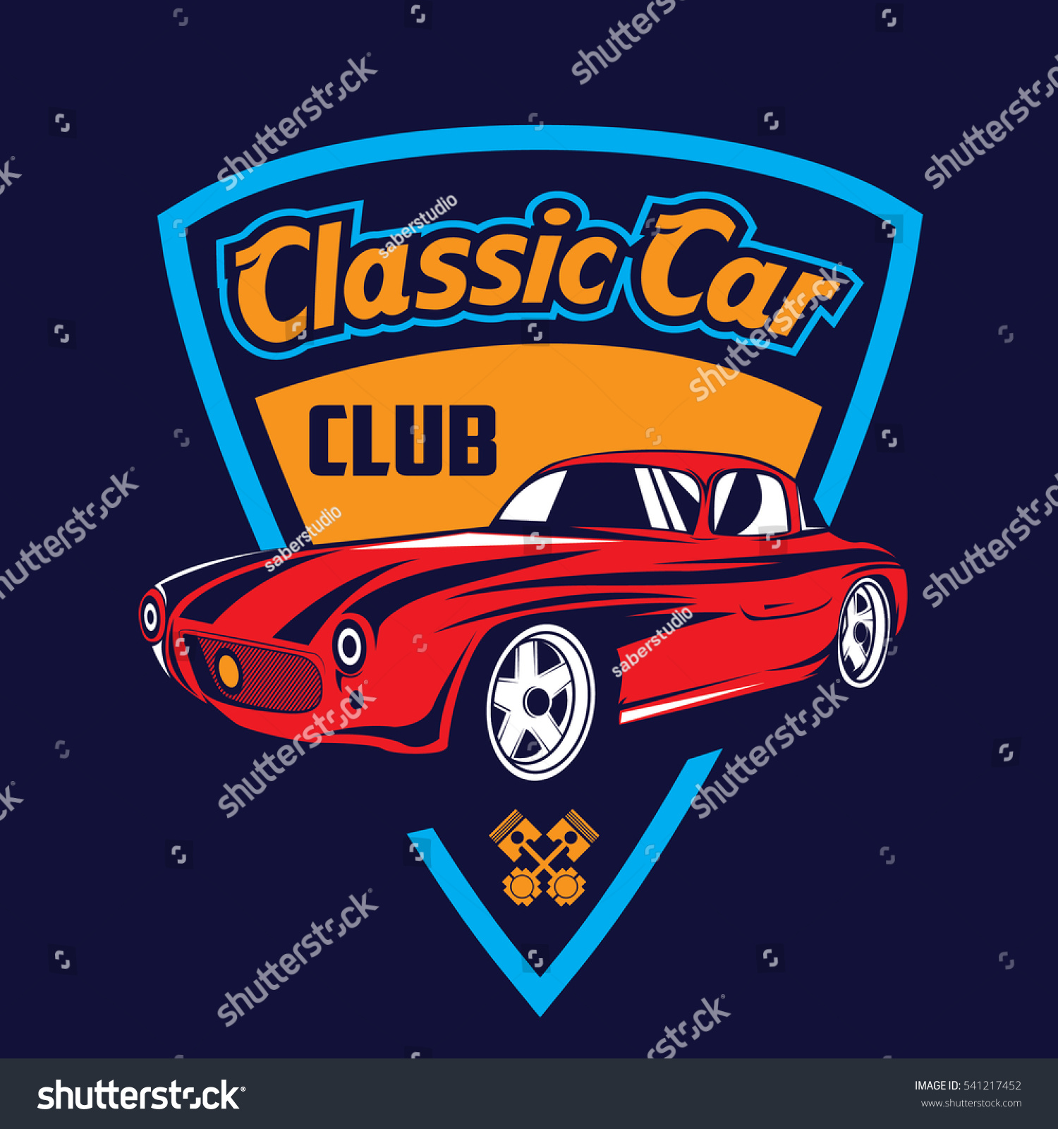 Vektor Stok Classic Car Logo (Tanpa Royalti) 541217452 | Shutterstock
