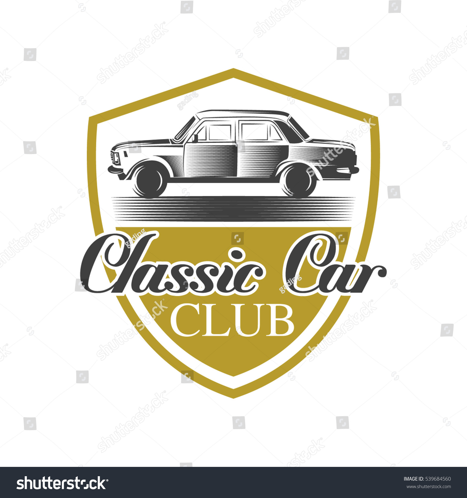 Classic Car Logo Design: vector de stock (libre de regalías) 539684560 ...