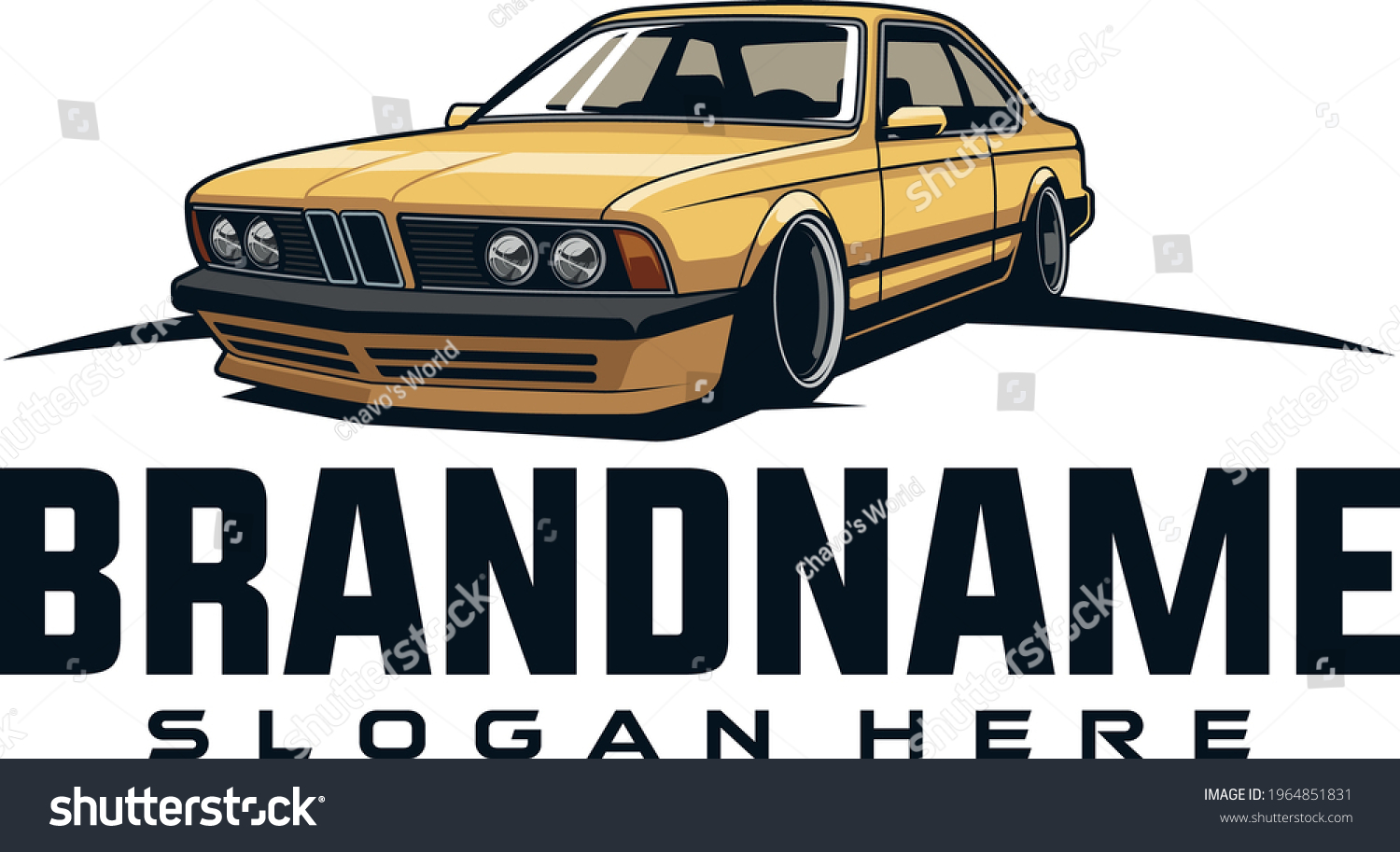 Classic Car Logo Illustration Vector Stock Vector (Royalty Free) 1964851831