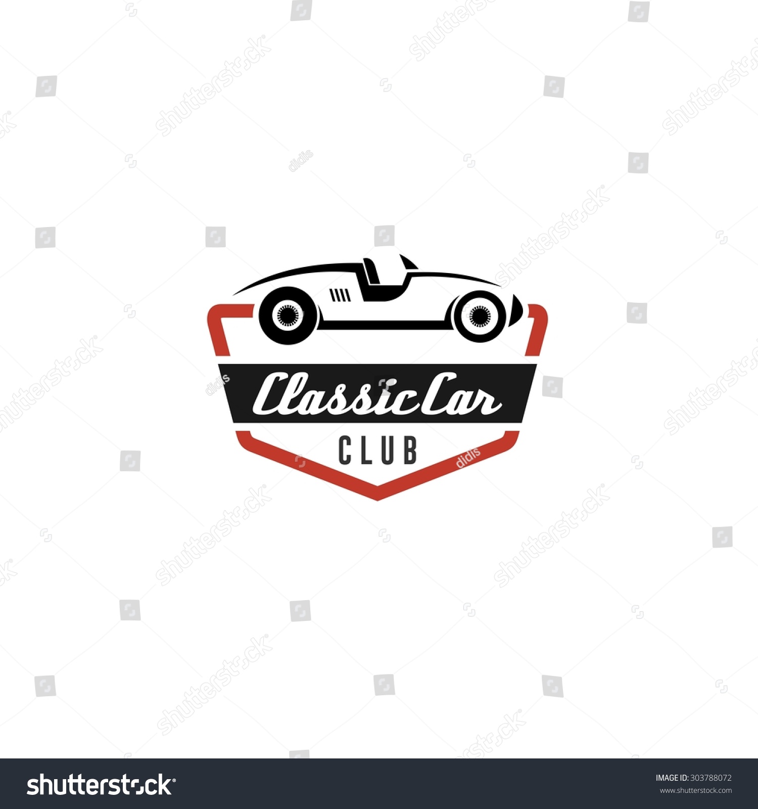 Classic Car Logo Template Stock Vector (Royalty Free) 303788072