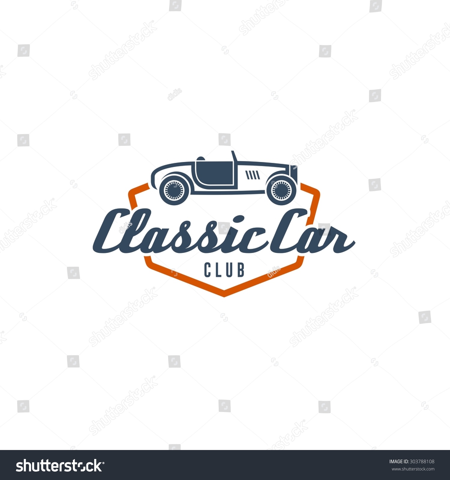 Classic Car Logo Template: vector de stock (libre de regalías ...