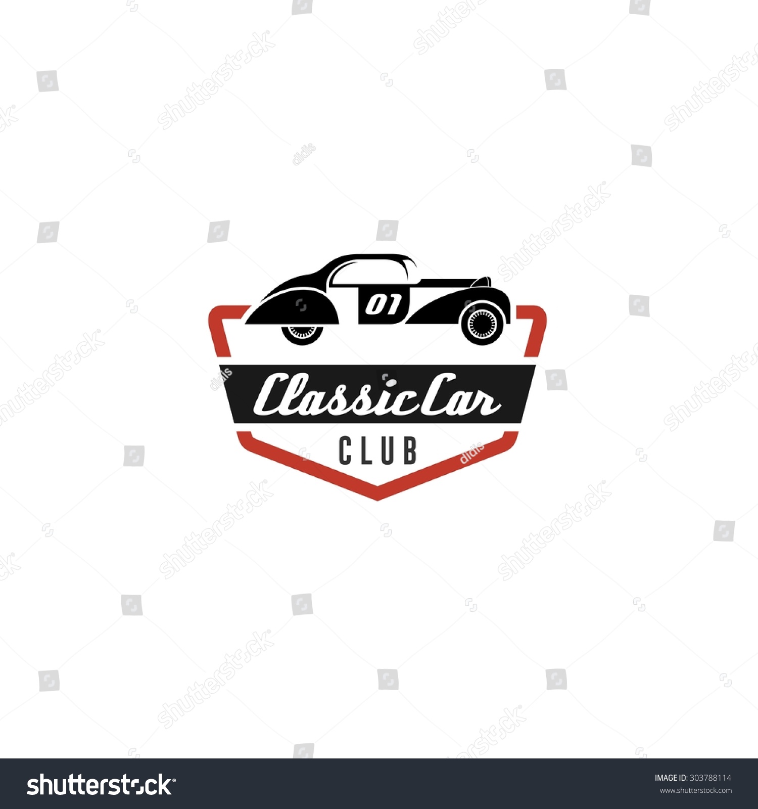 Classic Car Logo Template Stock Vector (Royalty Free) 303788114 ...