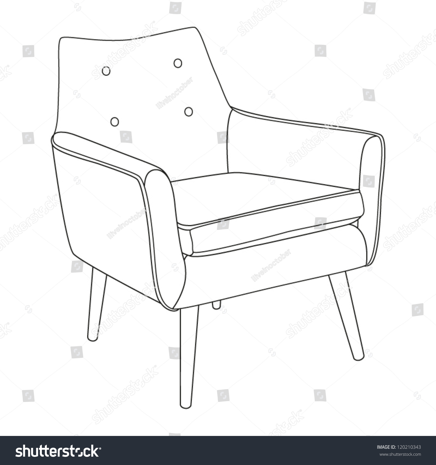 Classic Chair Outline Chair Icon Vector Stock Vector 120210343 ... Classic Chair Outline Chair Icon Vector Stock Vector 120210343 ...