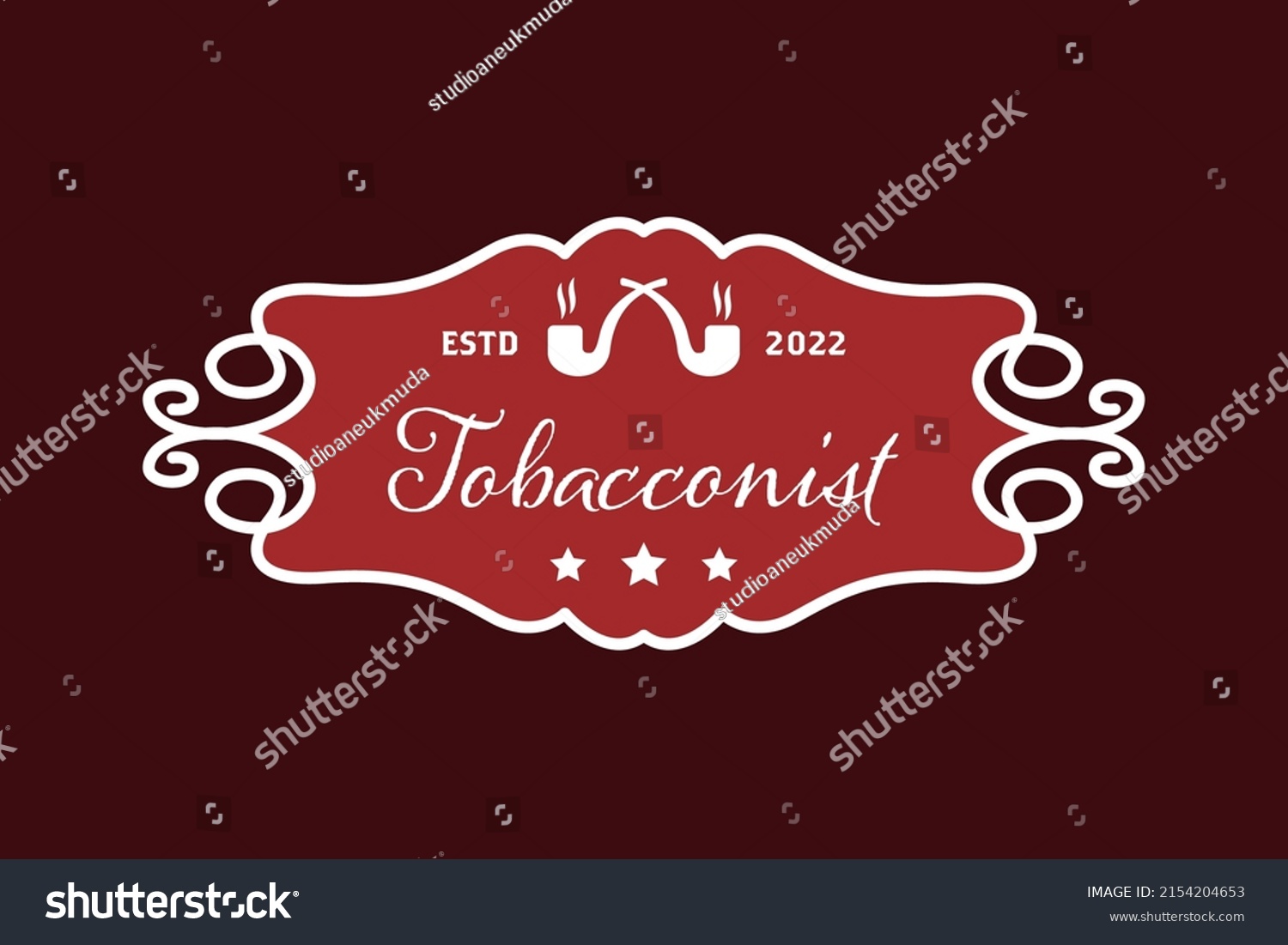 Classic Cigarette Logo Badge Template Stock Vector (Royalty Free ...