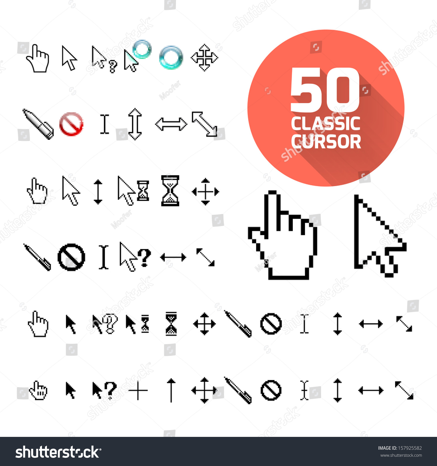 Paquete de cursor clásico. Ilustración de: vector de stock (libre de ...
