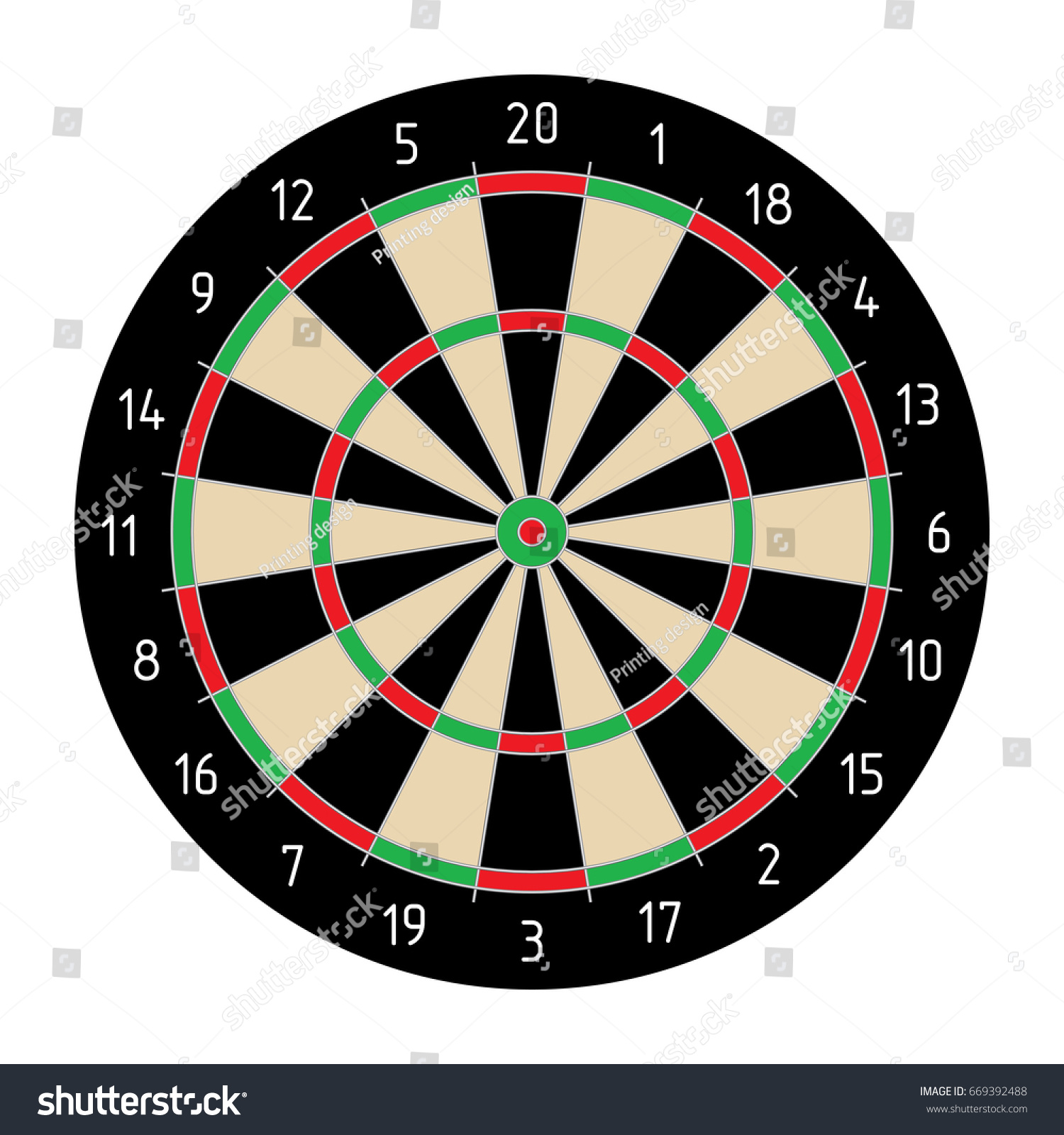 Classic Darts Layout Vector Isolated On Stock Vector (Royalty Free ...