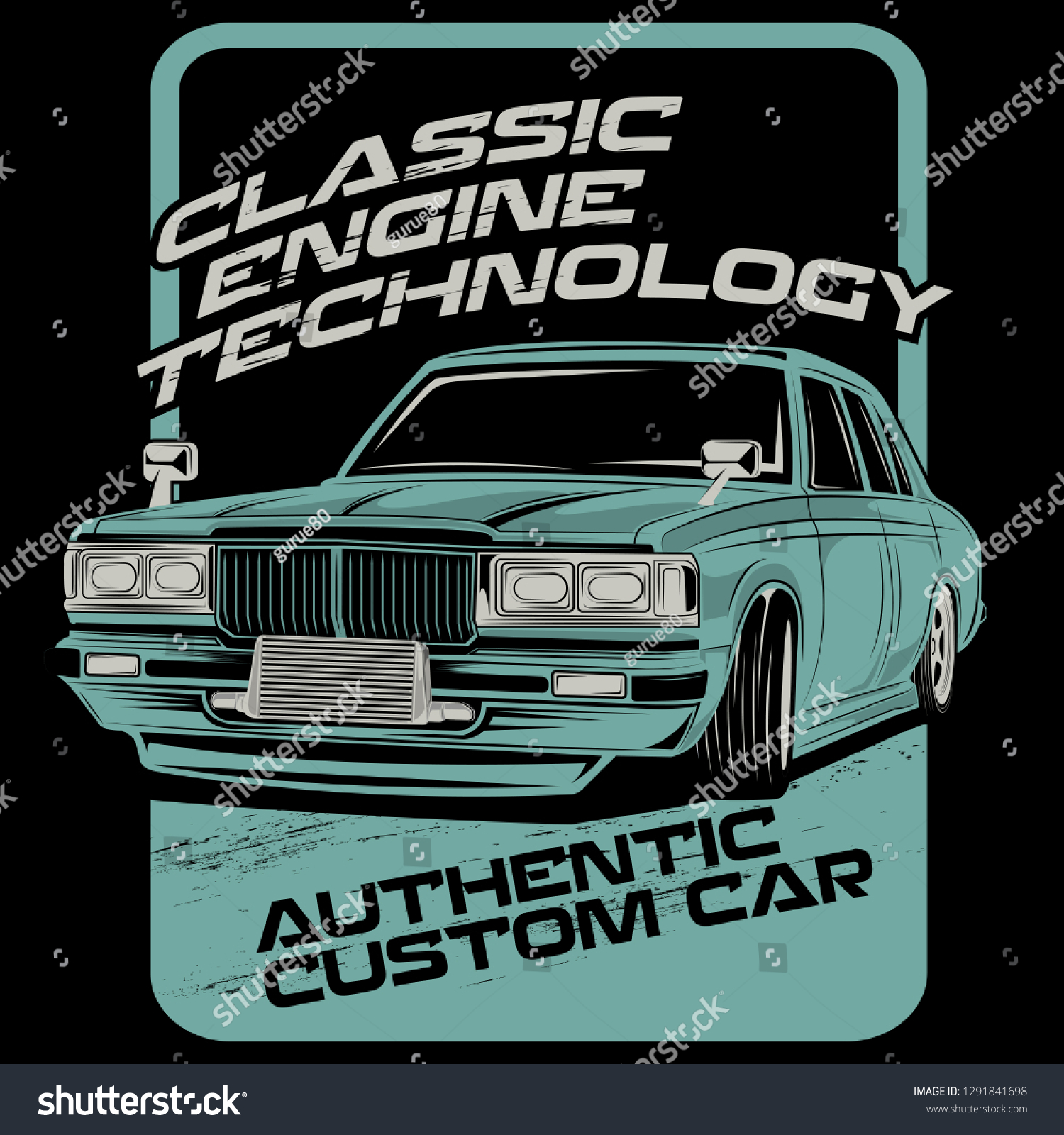 Classic Engine Technology Classic Car Vector Stock Vector (Royalty Free ...