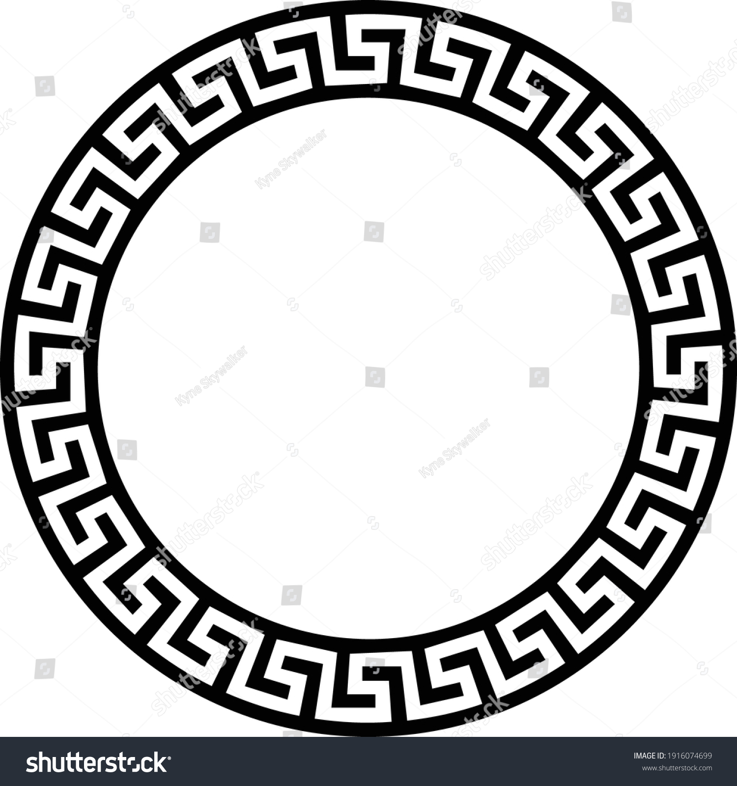 Classic Greek Style Circular Pattern Stock Vector (Royalty Free ...