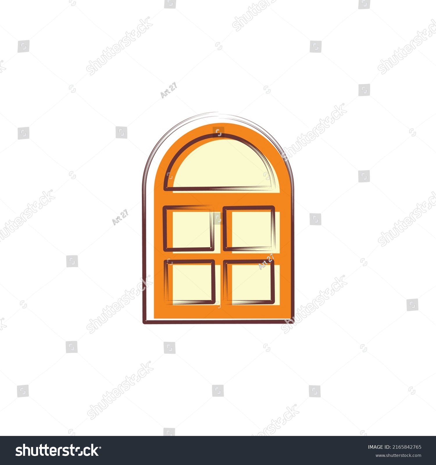 Classic Handpainted Brush Stroke Window Stock Vector (Royalty Free ...