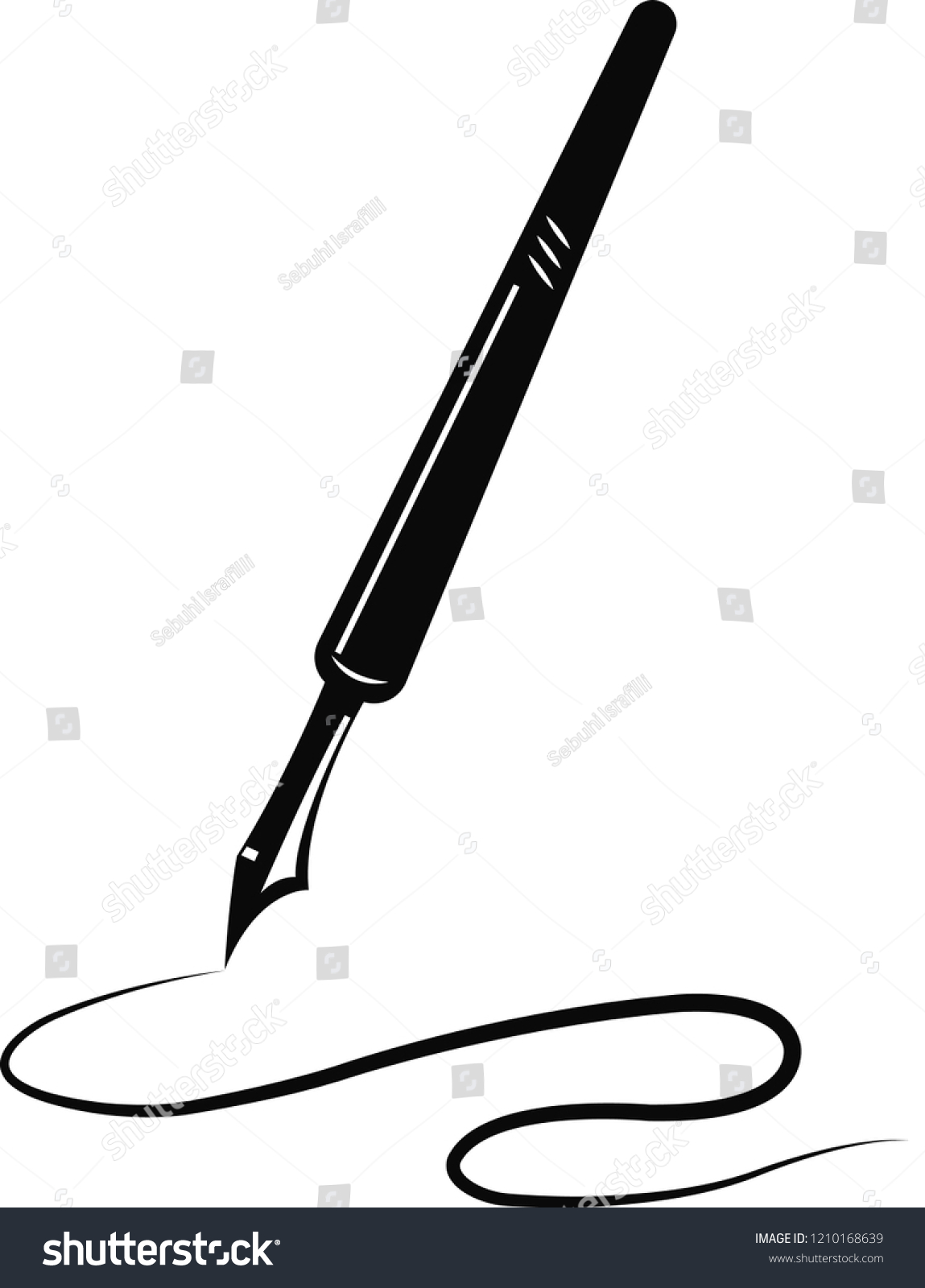 Classic Pen Icon Vector Stock Vector (Royalty Free) 1210168639 ...