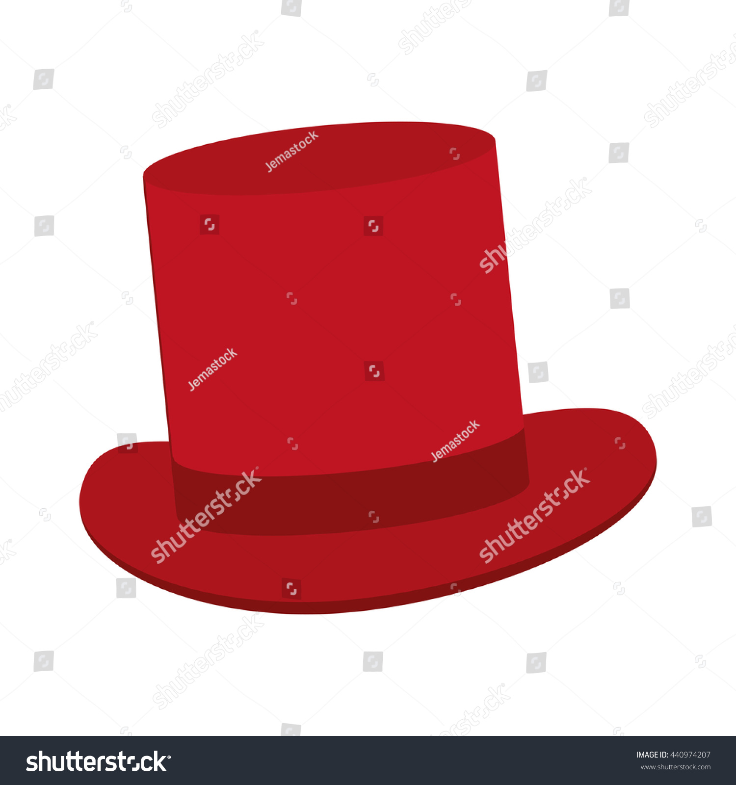 Classic Red Tophat Stock Vector (Royalty Free) 440974207 | Shutterstock