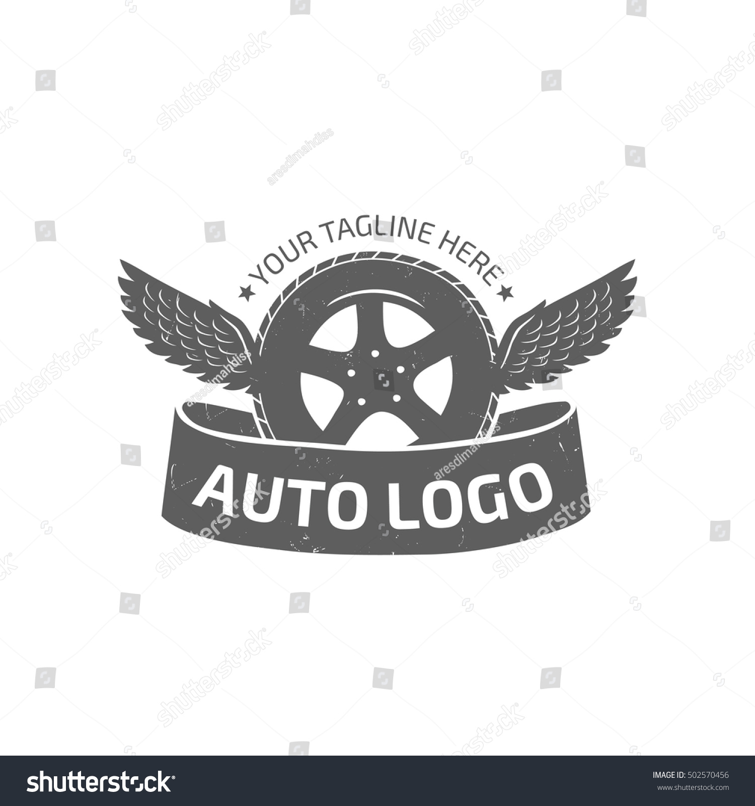 Classic Retro Auto Logo Stock Vector (Royalty Free) 502570456