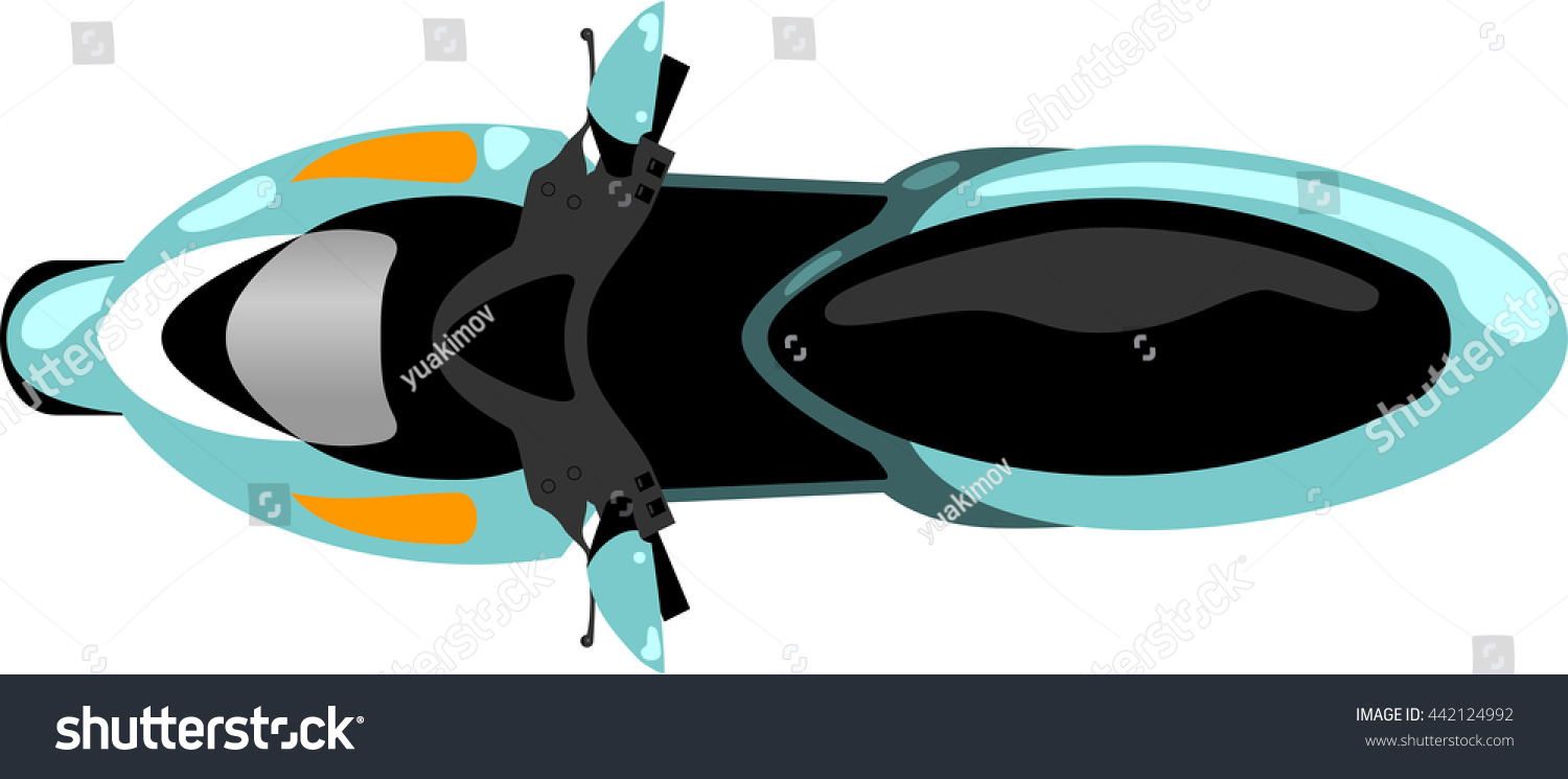 Classic Scooter Isolated Top View Stock Vector (Royalty Free) 442124992