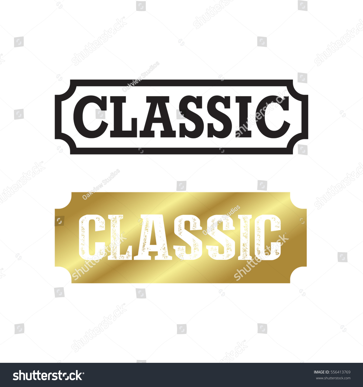 Classic Signs Vector Illustration Stock Vector (Royalty Free) 556413769 ...