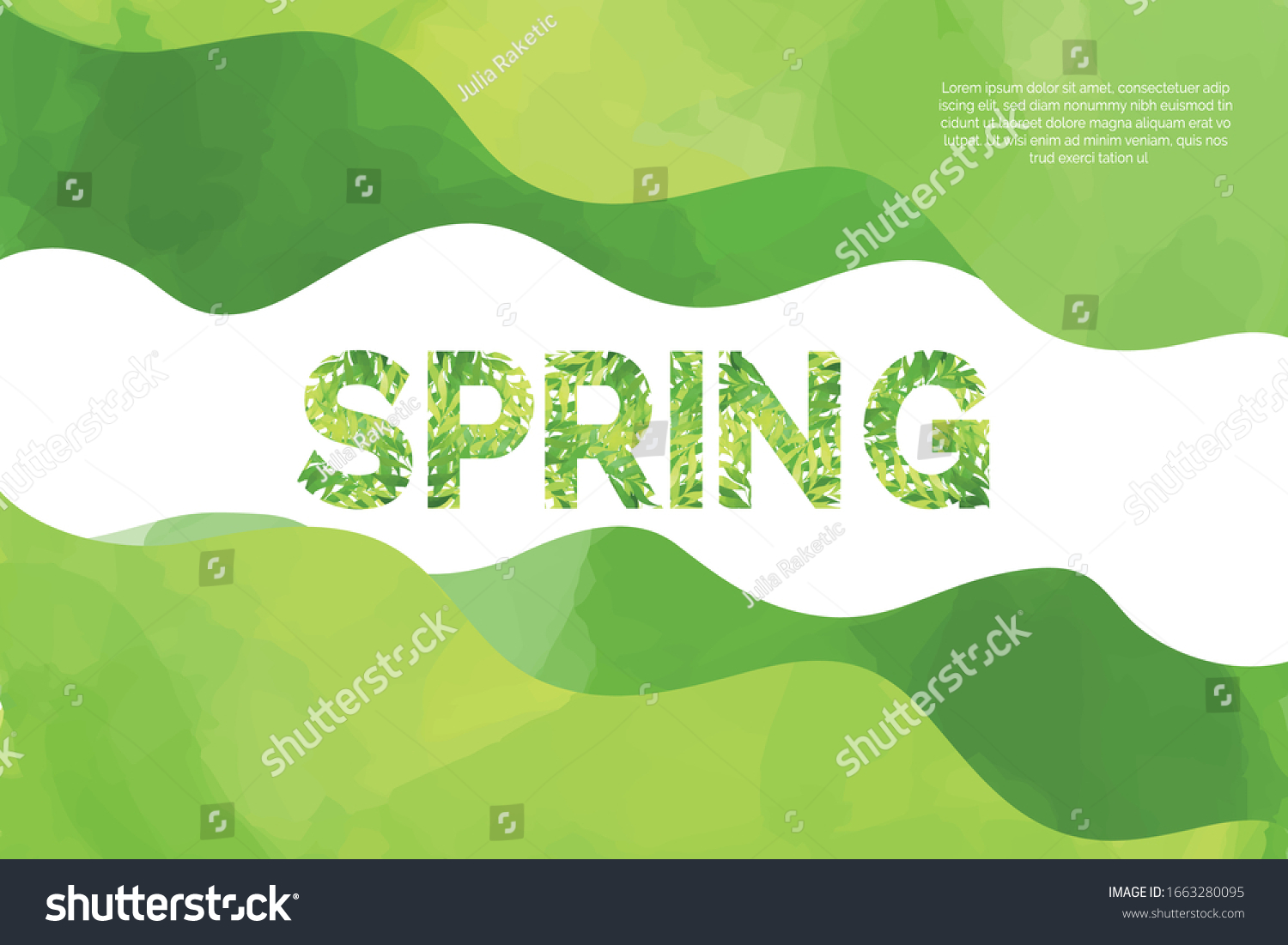 Classic Spring Universal Poster Template Colorful Stock Vector (Royalty ...