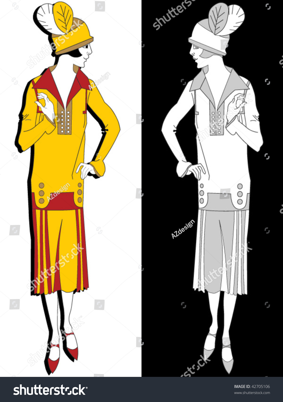 Classic Style Retro Model Stock Vector (Royalty Free) 42705106 ...