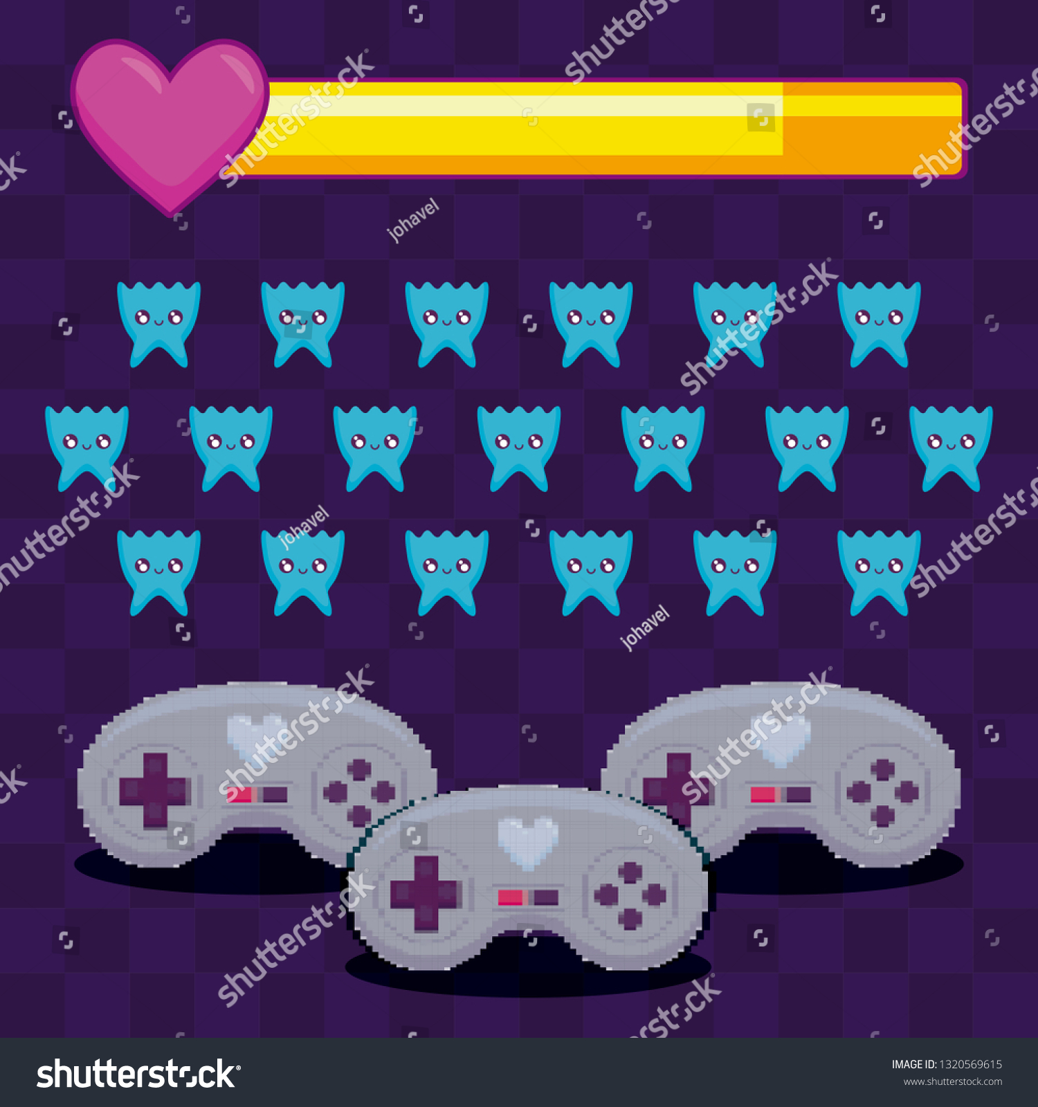 Classic Video Game Controls Stock Vector (Royalty Free) 1320569615 ...