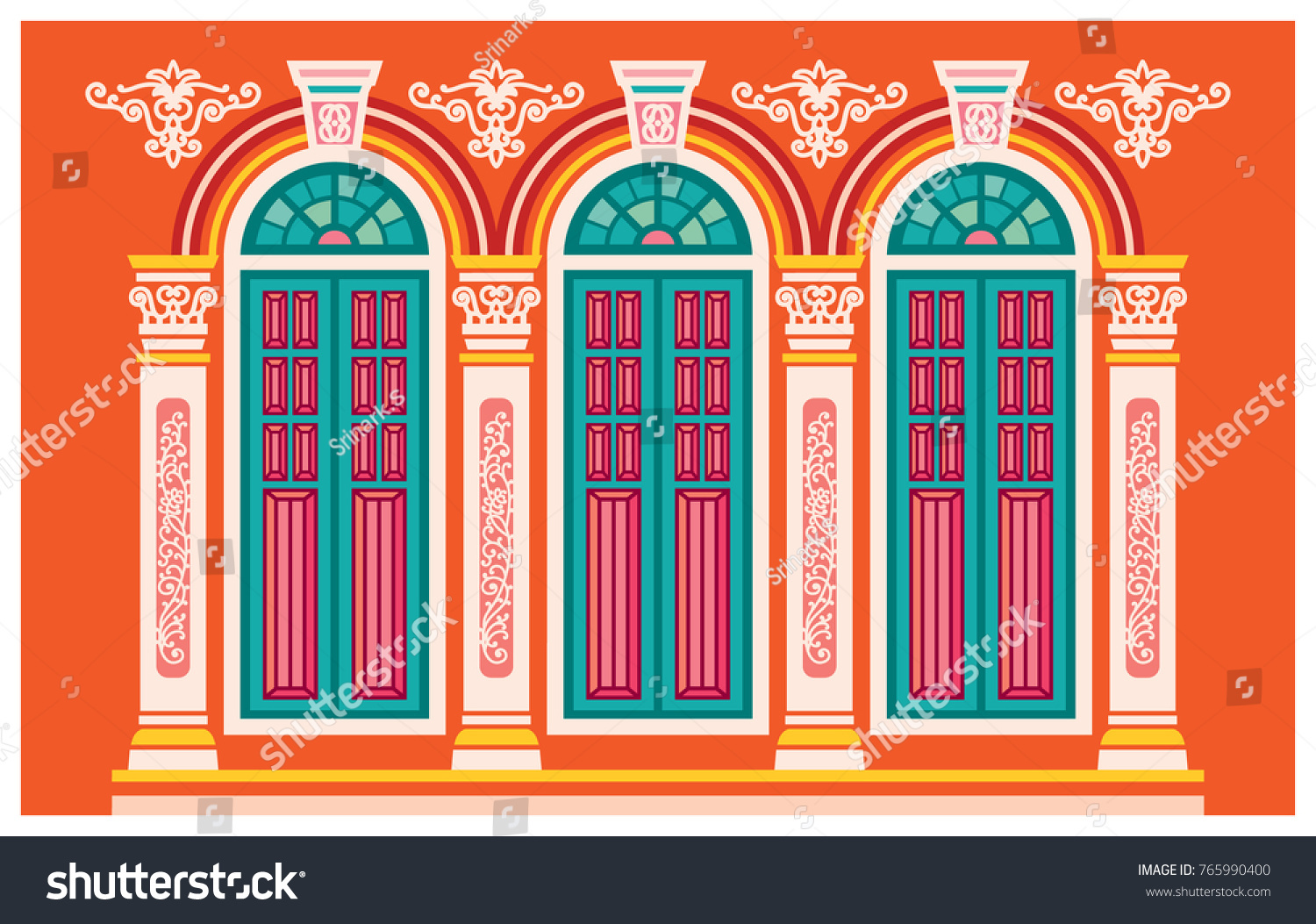 132 Peranakan building Stock Vectors, Images & Vector Art | Shutterstock