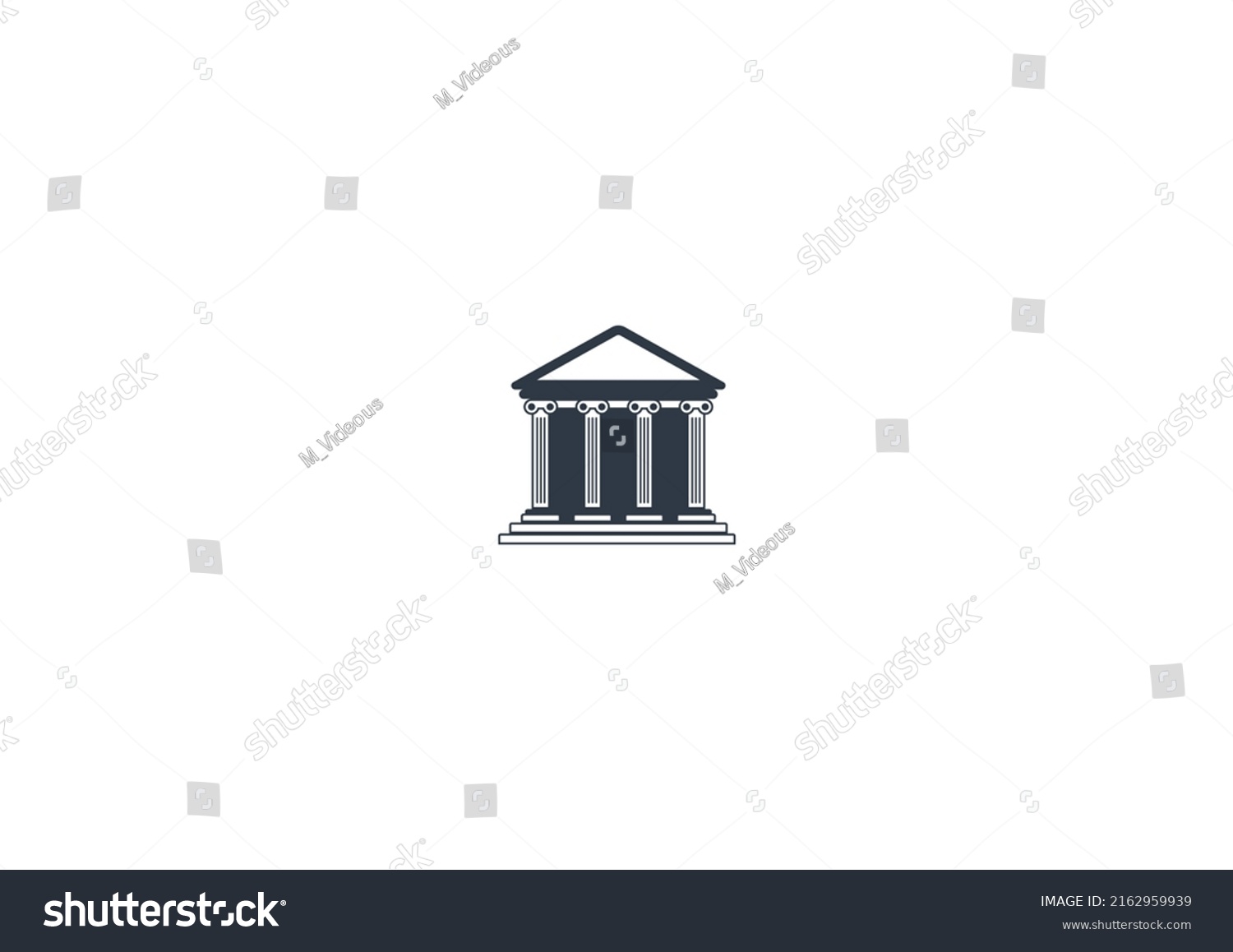 Classical Building Vector Flat Emoticon Isolated Stock Vector (Royalty ...