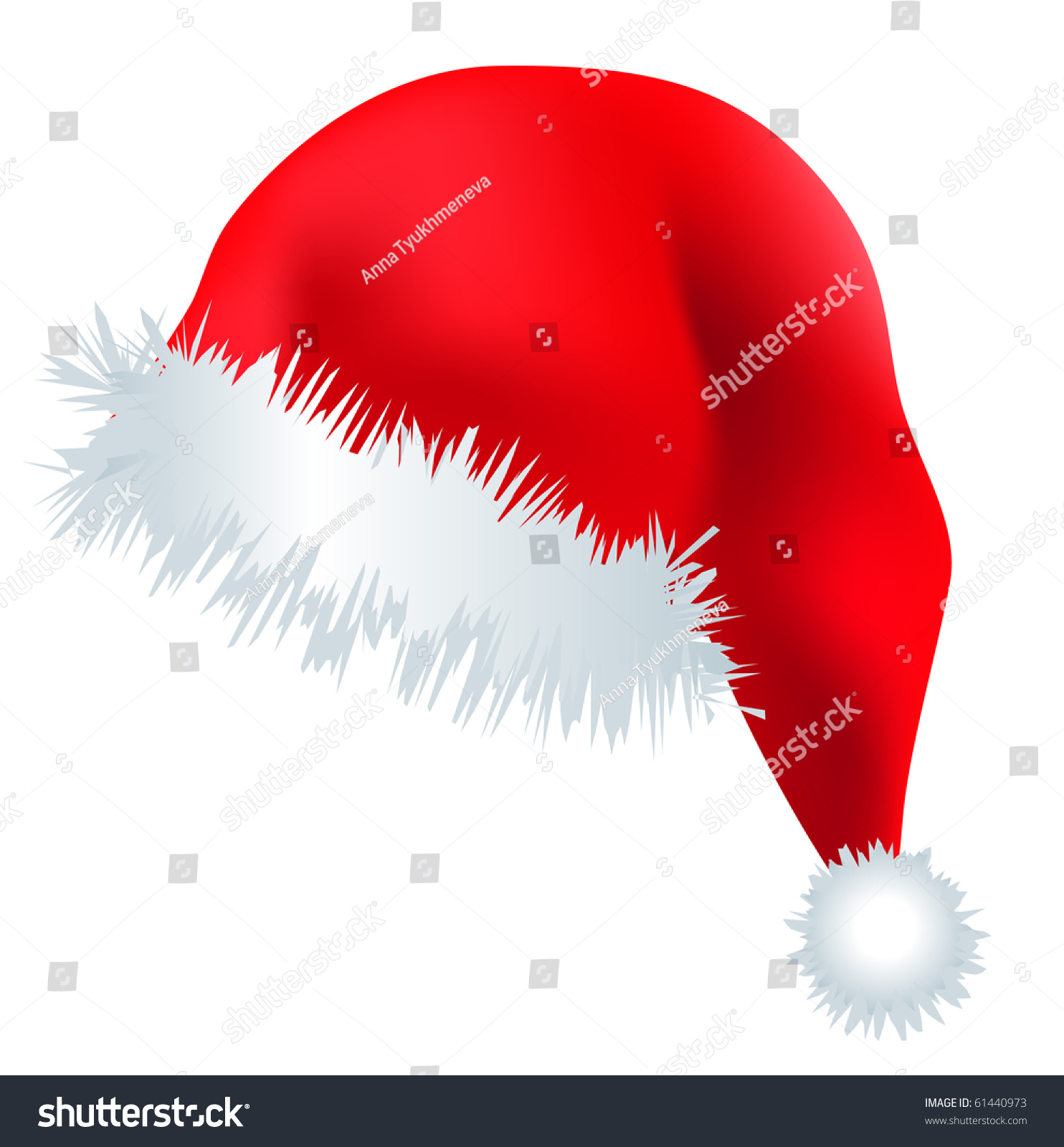 Classical Saint Red Hat Christmas Cap Stock Vector 61440973 - Shutterstock