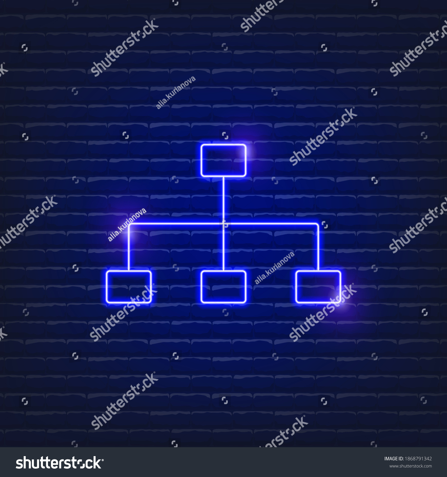 Classification Graph Neon Sign Vector Illustration Stock Vector ...