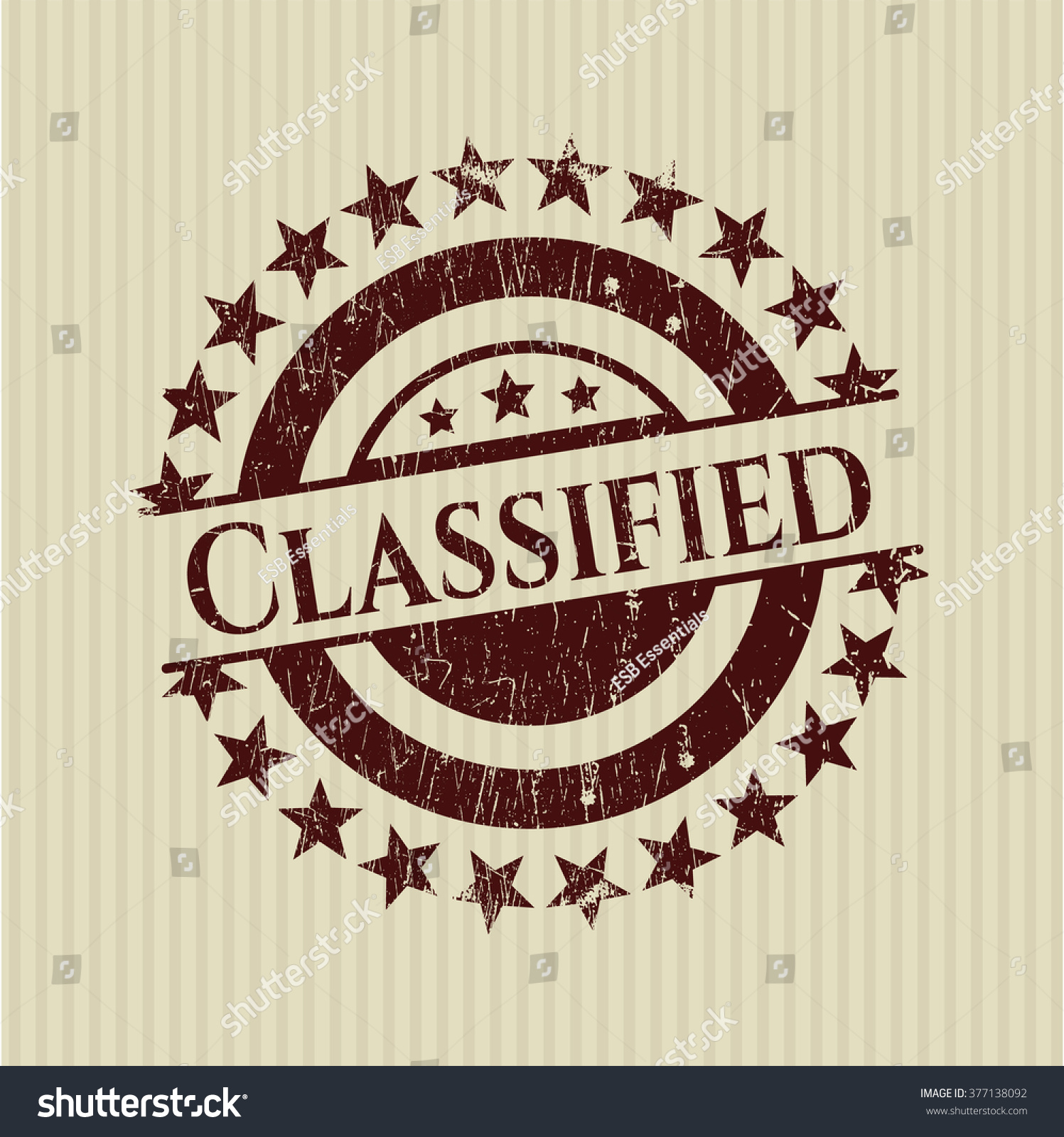 Classified Rubber Stamp Stock Vector (Royalty Free) 377138092 ...