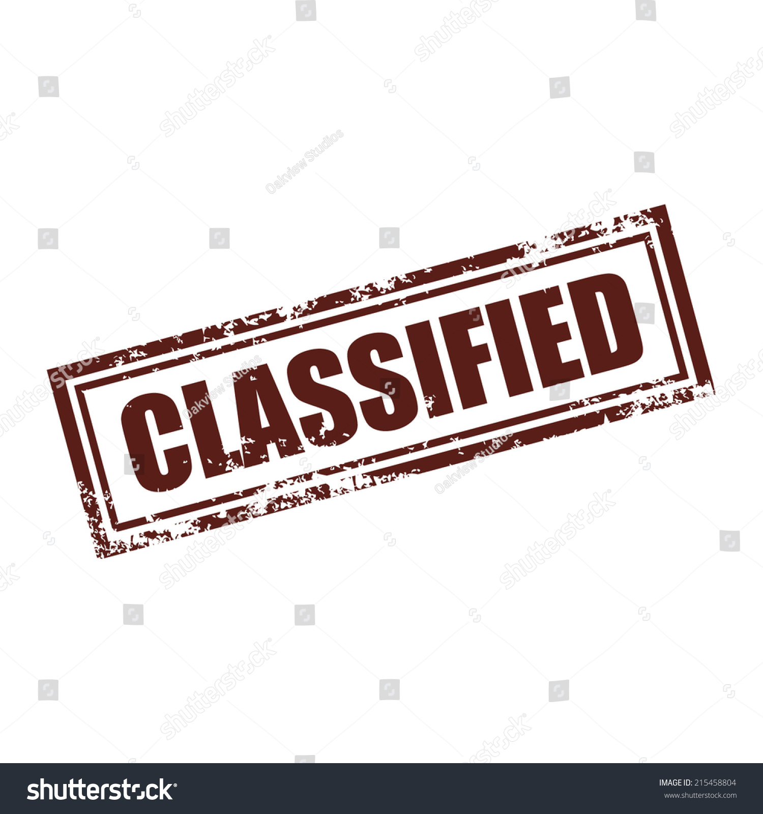 Classified Stamp Stock Vector (Royalty Free) 215458804