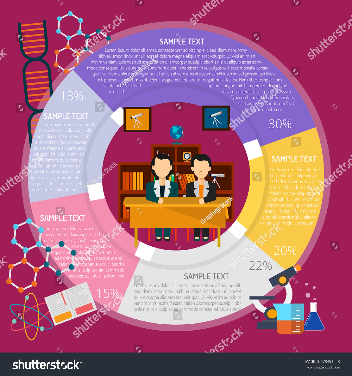 Classroom Infographic Stock Vector (Royalty Free) 678491248