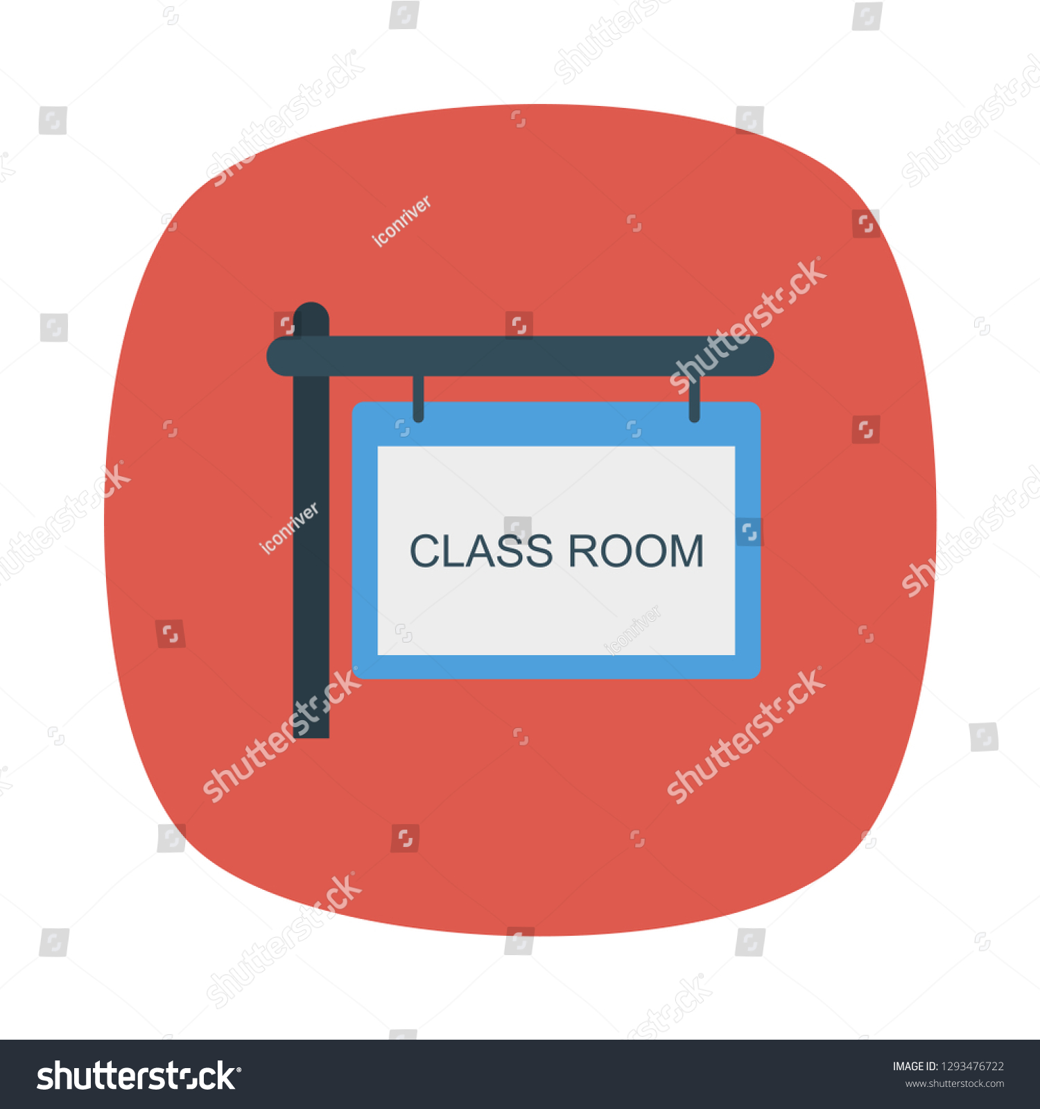 Classroom Signboard Board Stock Vector (Royalty Free) 1293476722 ...